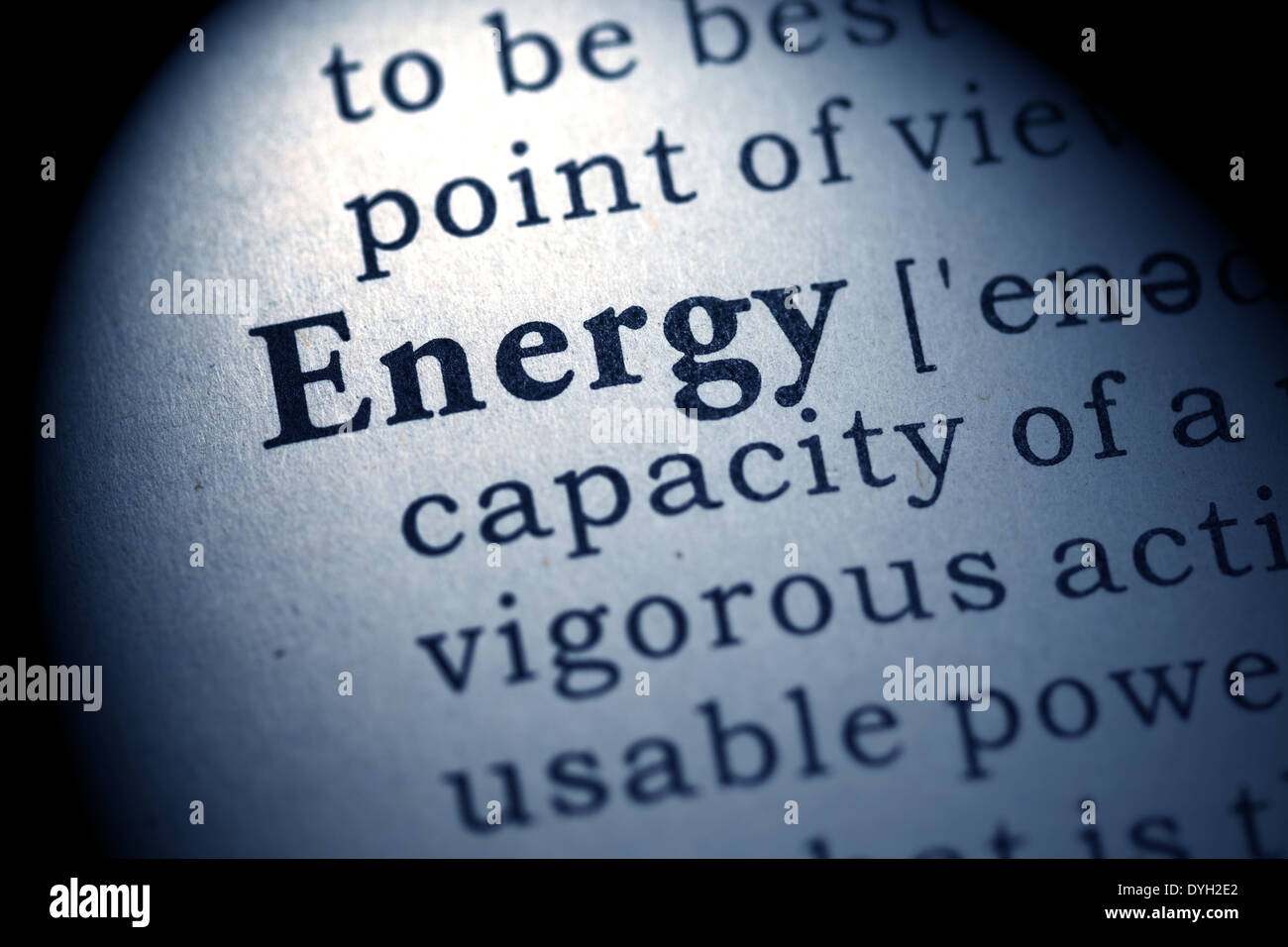 Fake Dictionary, Dictionary definition of the word energy Stock Photo ...