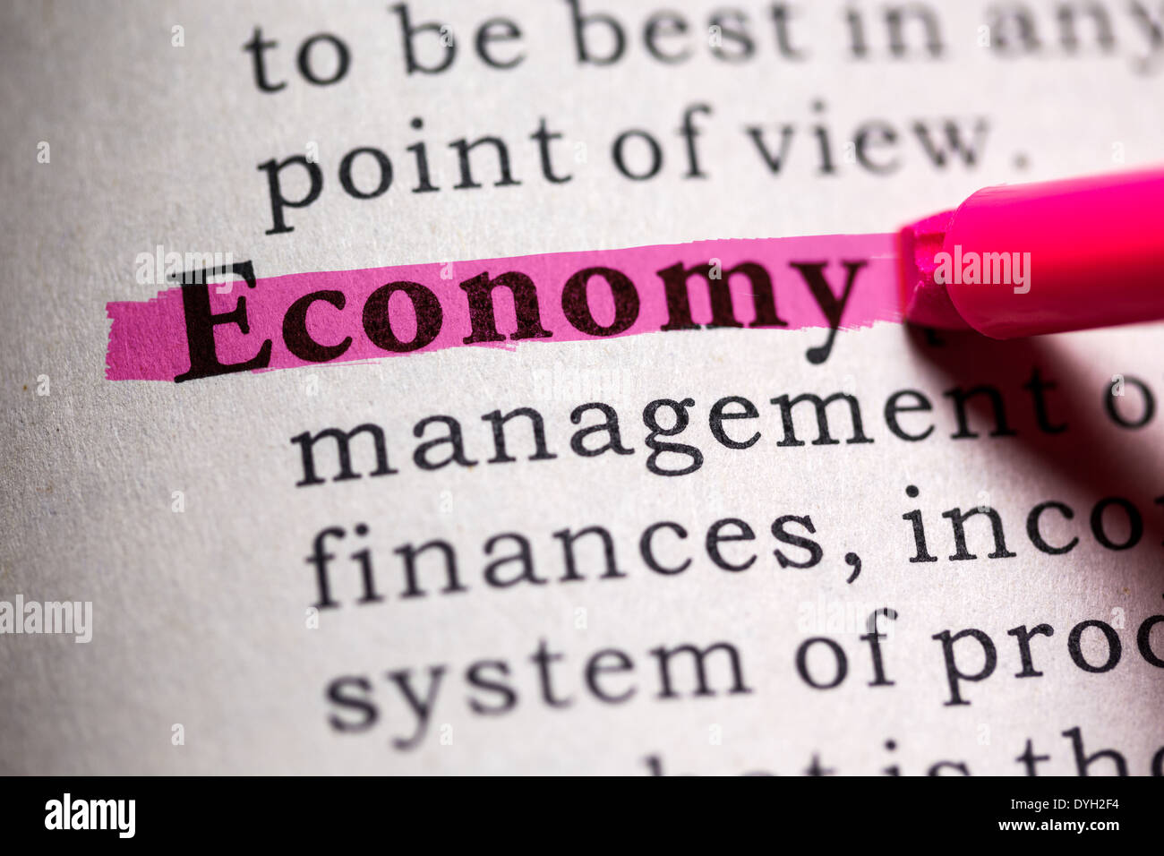 Fake Dictionary, Dictionary definition of the word economy Stock Photo ...