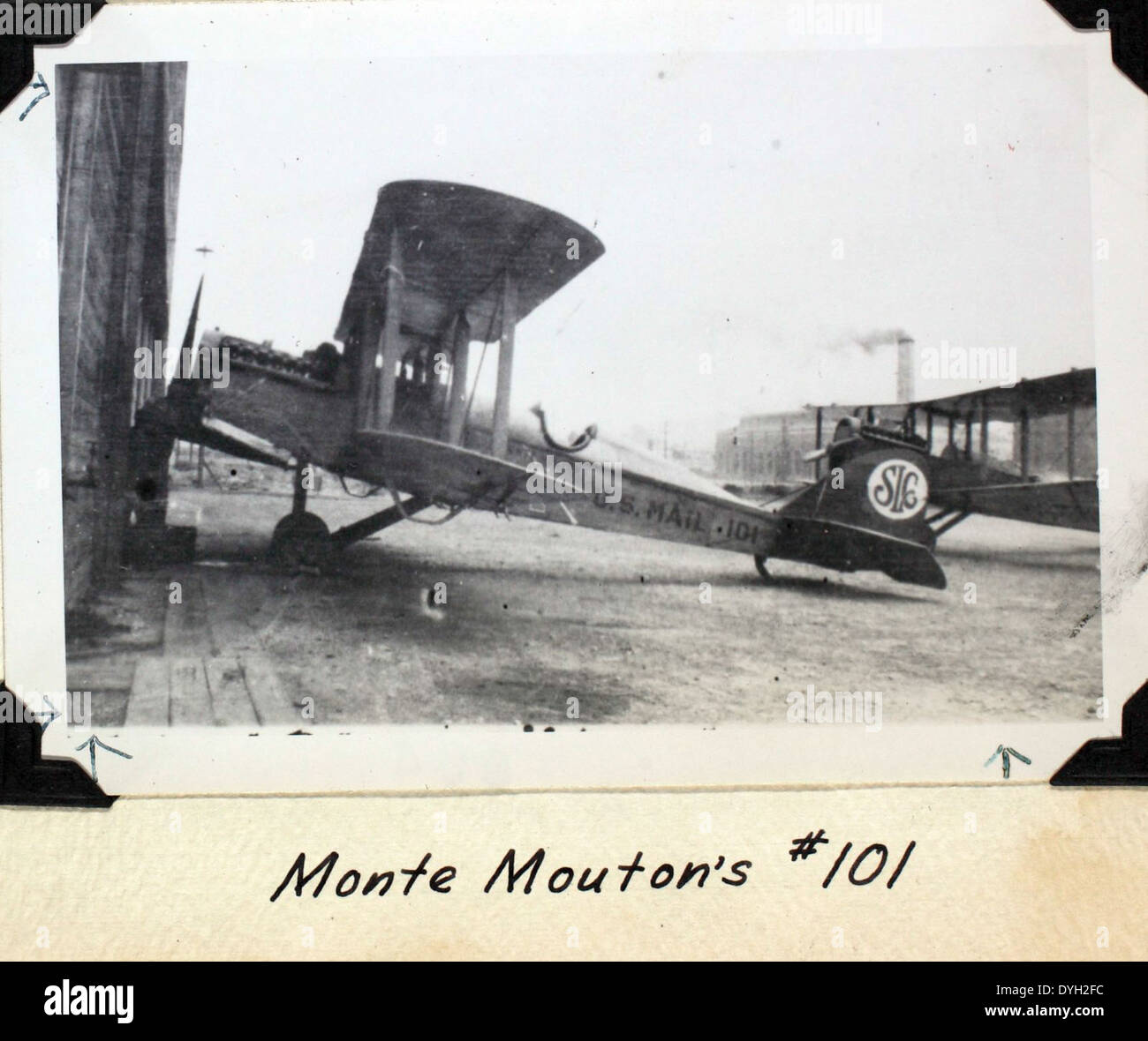 This historical photograph highlights early air mail pioneers ...