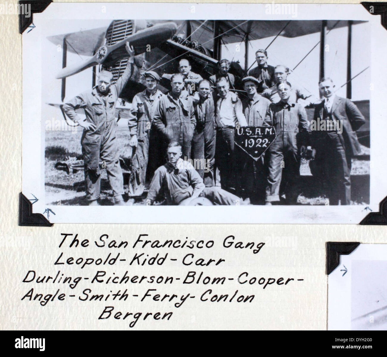 This photograph highlights the pioneering figures of the early air mail ...