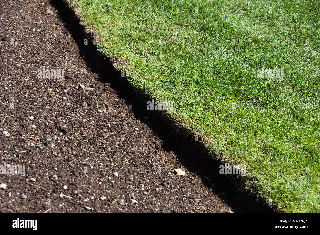 green grass and soil, spring gardening Stock Photo - Alamy