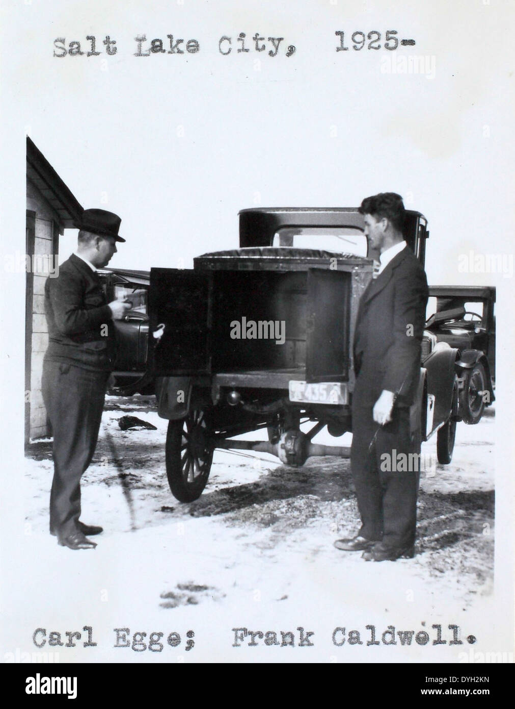 This photo captures the early pioneers of air mail delivery, showcasing ...