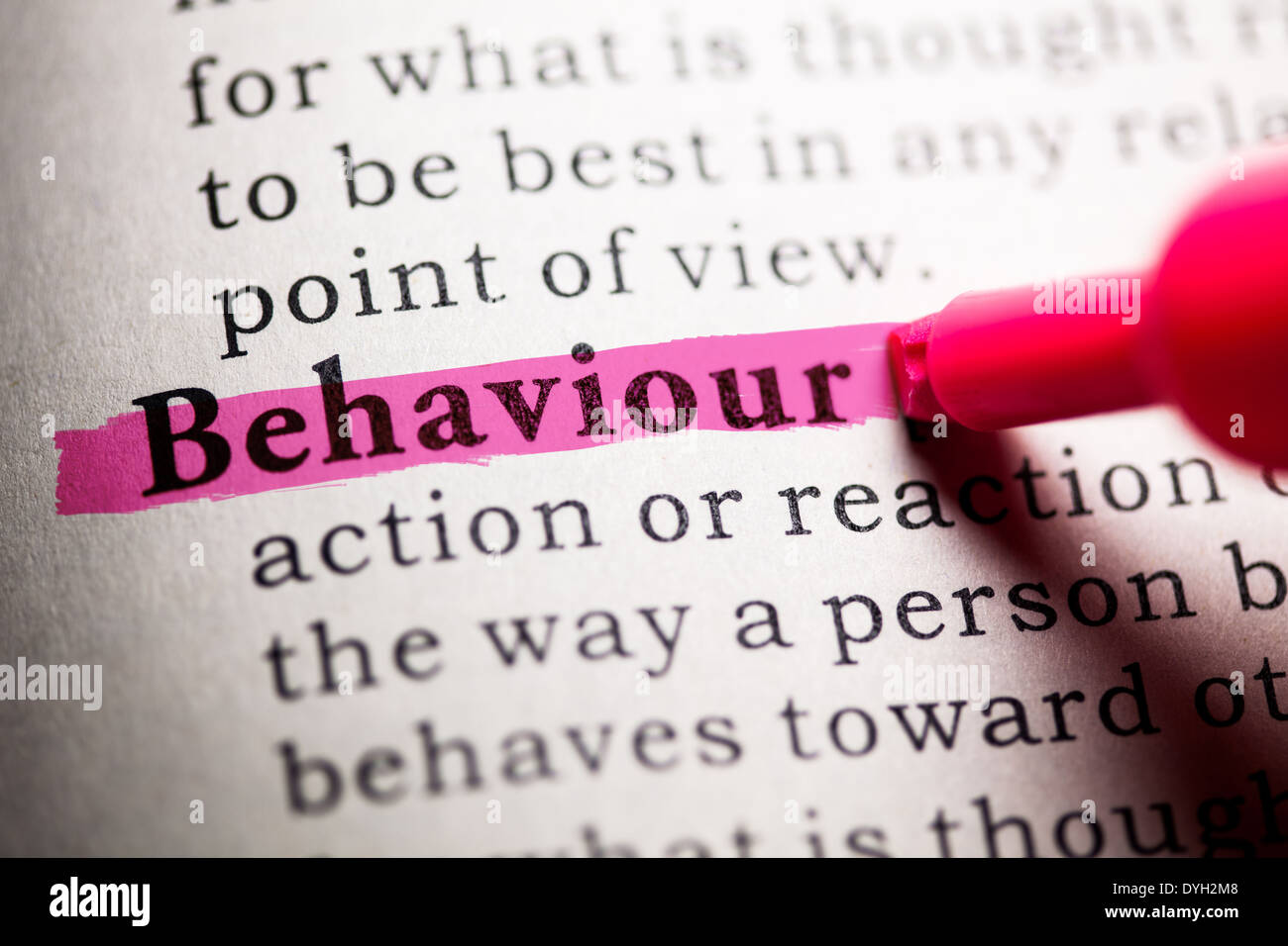 Fake Dictionary, Dictionary definition of the word behaviour Stock ...