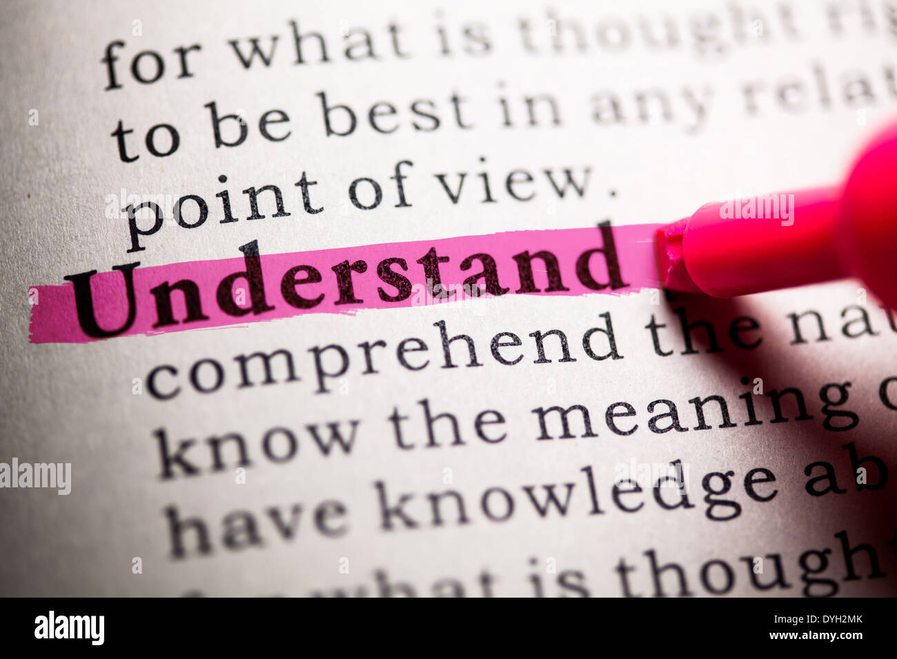 Understand Word Definition Text In Dictionary Page Stock Understand Word Definition Text In Dictionary Page Stock