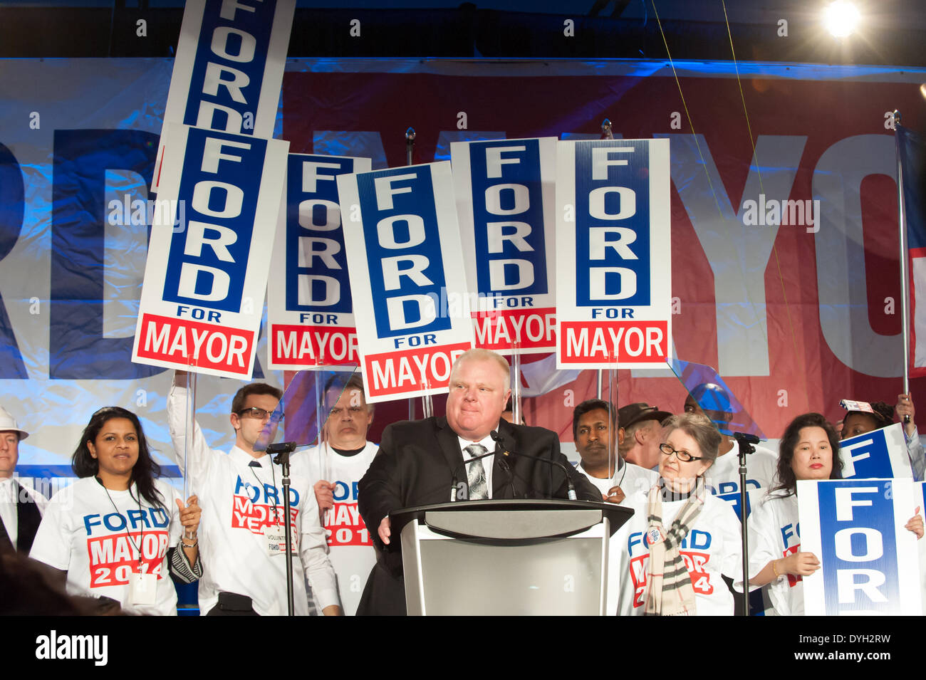 Toronto, CAN., 17 Apr 2014 - Toronto Mayor Rob Ford launched his bid ...