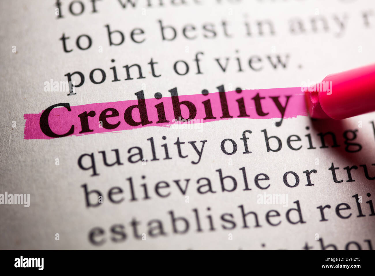 Fake Dictionary, Dictionary definition of the word credibility Stock ...