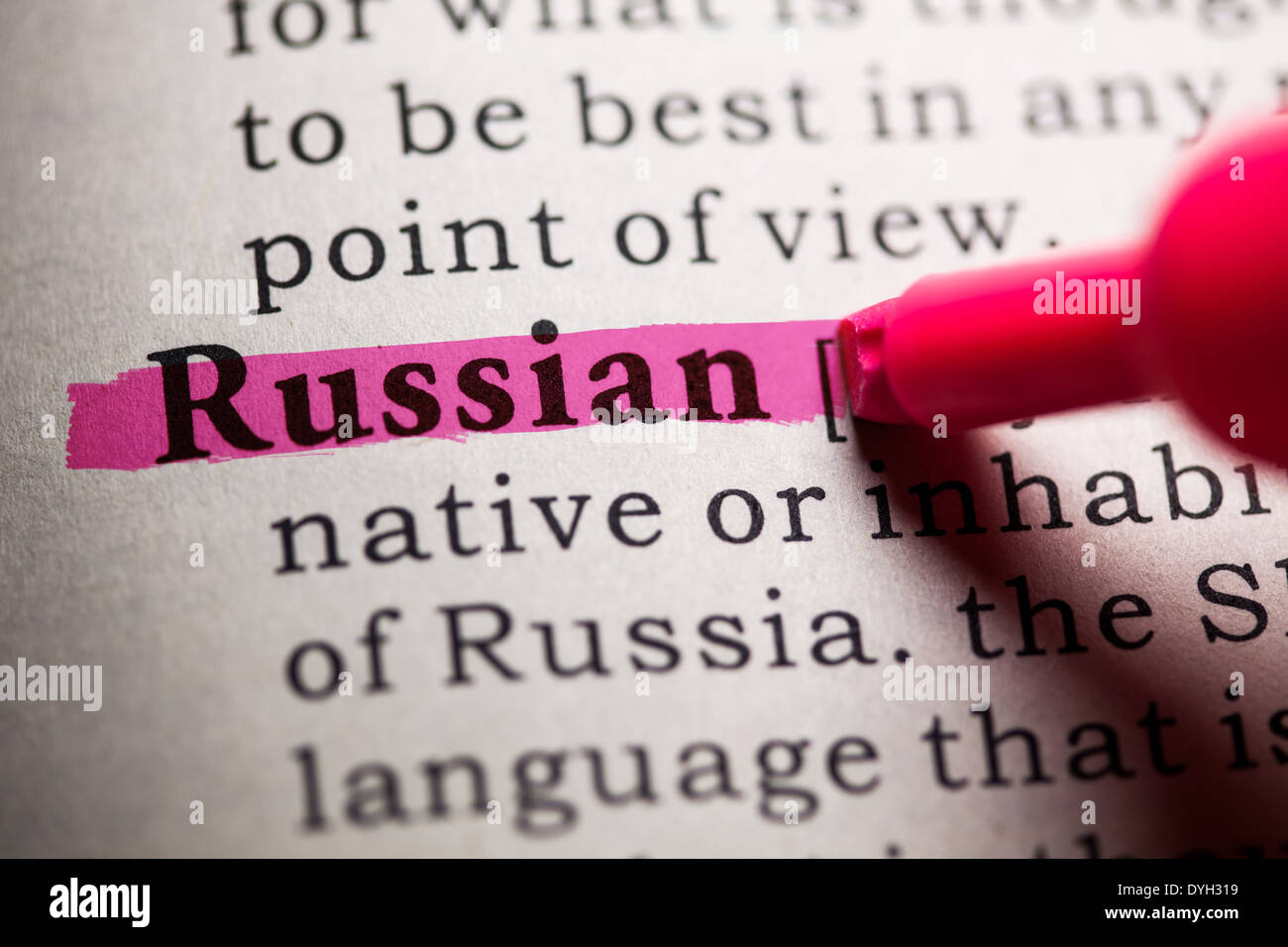 Russian word hi-res stock photography and images - Alamy