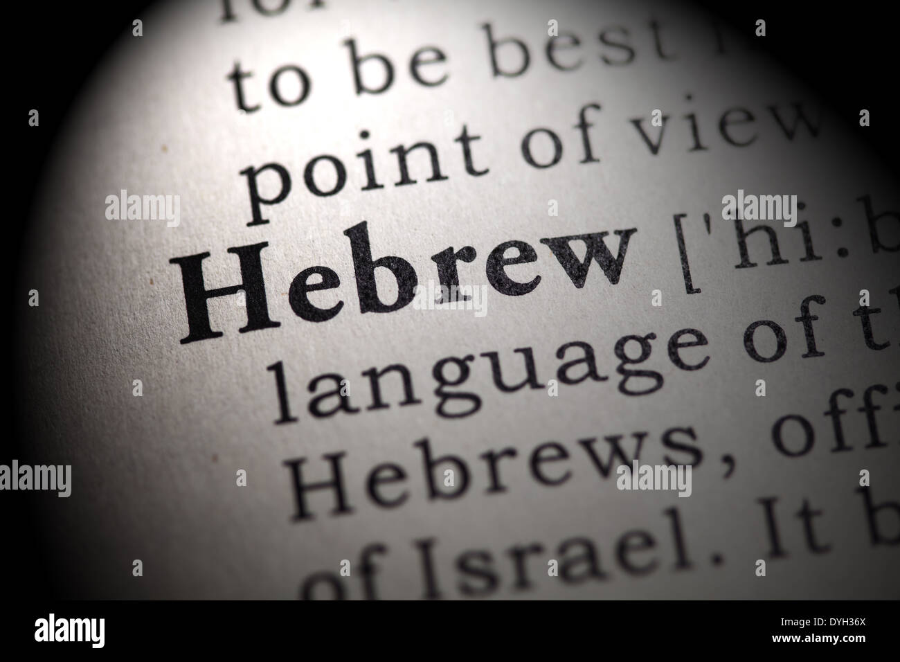Fake Dictionary, Dictionary definition of the word Hebrew Stock Photo ...