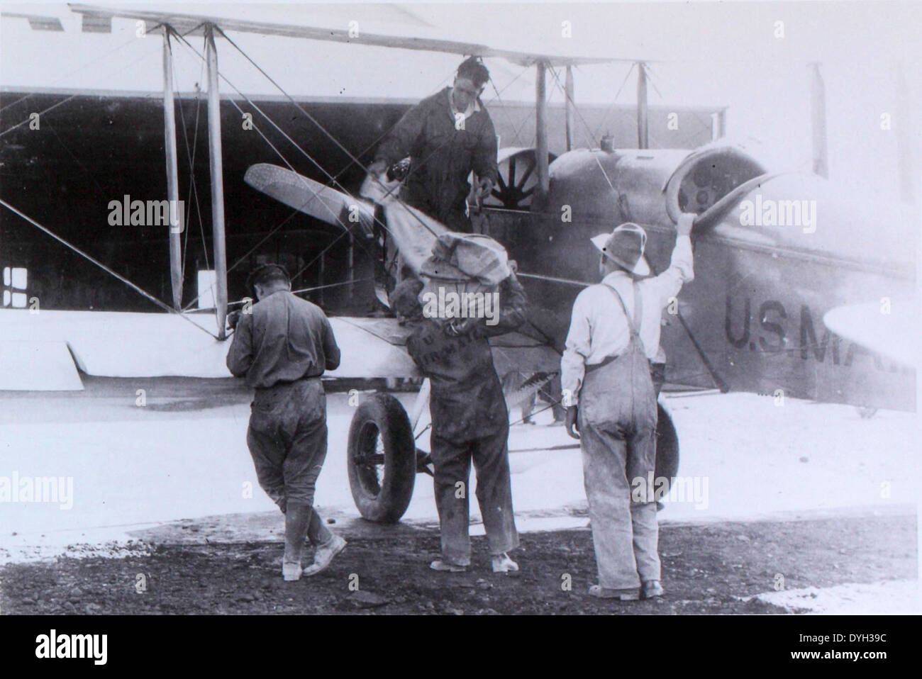 An iconic image of the early air mail pioneers, specifically the pilots ...