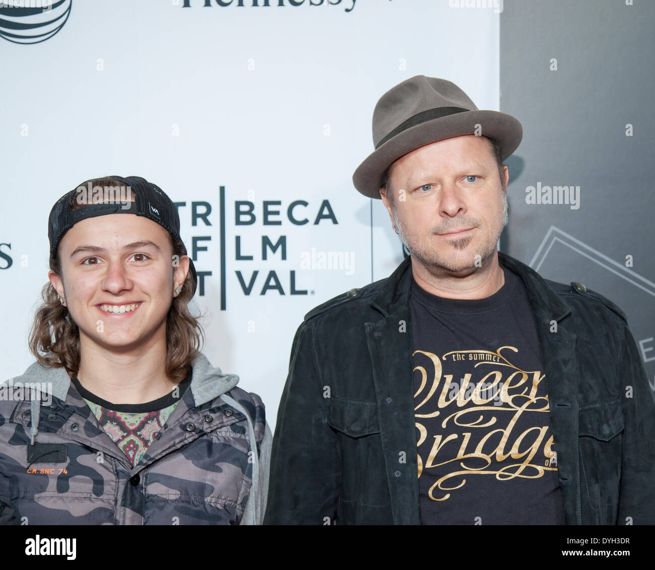 New York, NY, USA - April 16, 2014: Photographer Danny Clinch(R) and ...