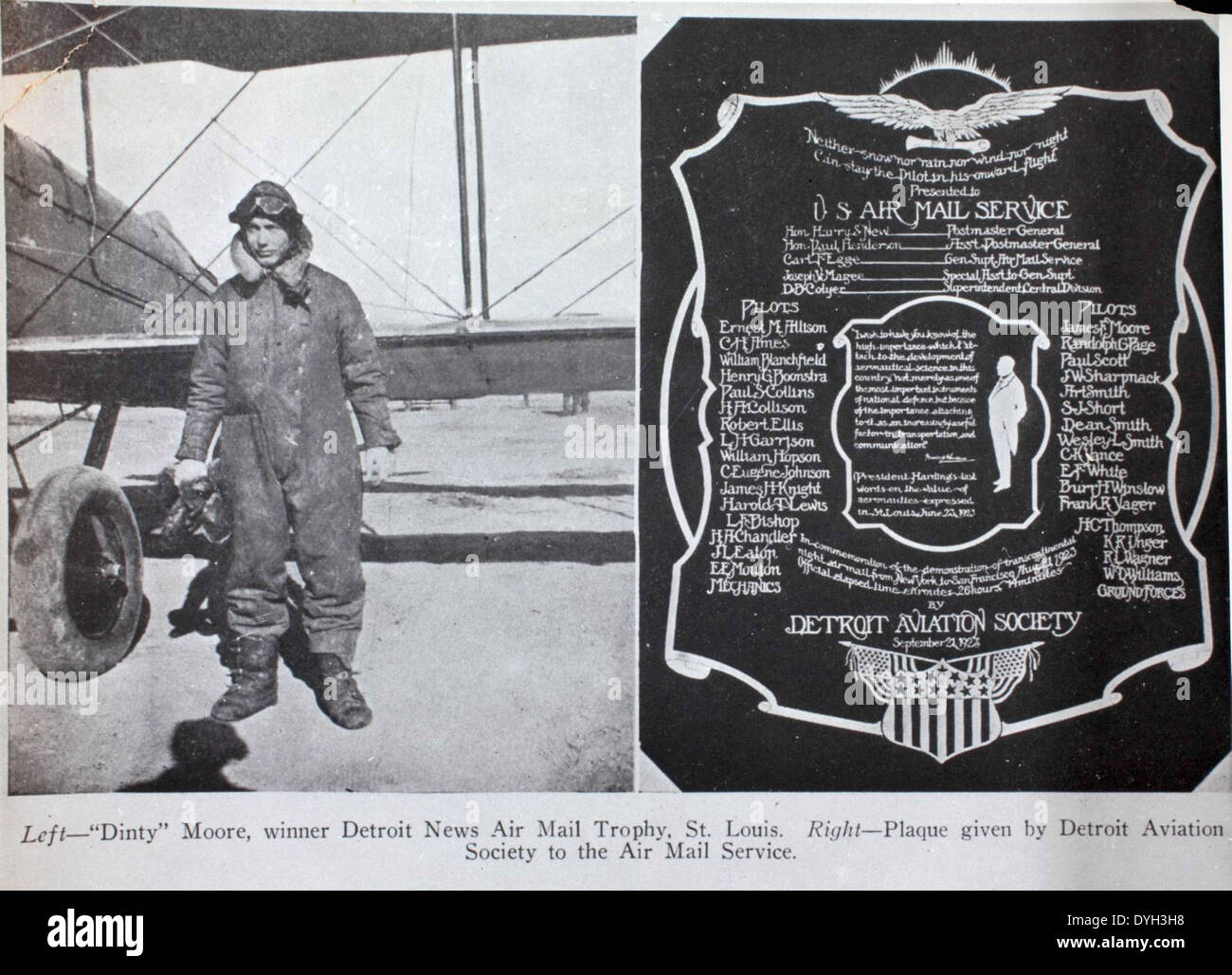 This photograph showcases the pioneers of air mail service, a critical ...