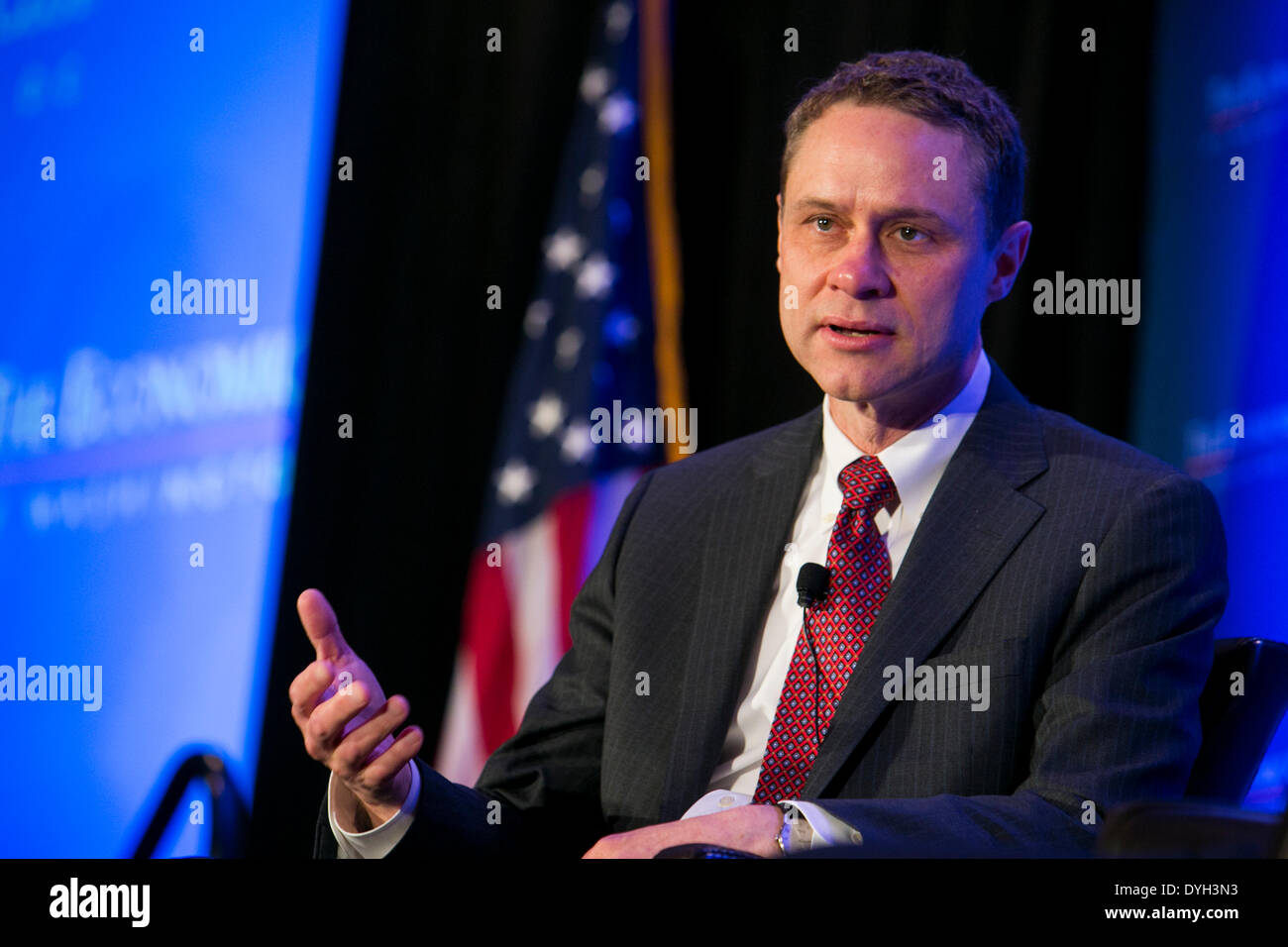 Washington DC, USA . 17th Apr, 2014. Wes Bush, Chairman, CEO and ...