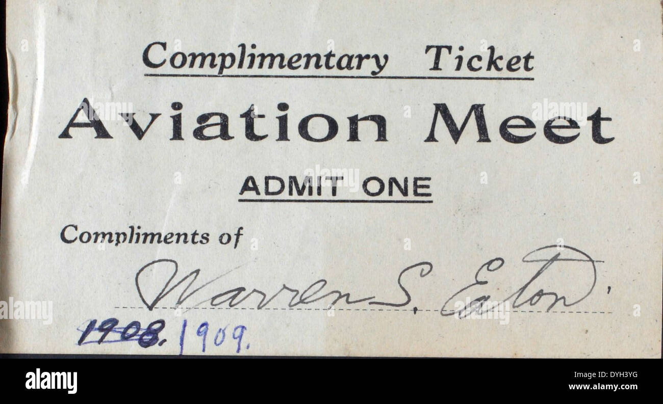 The photograph features Warren Eaton, a prominent barnstormer, with a ...