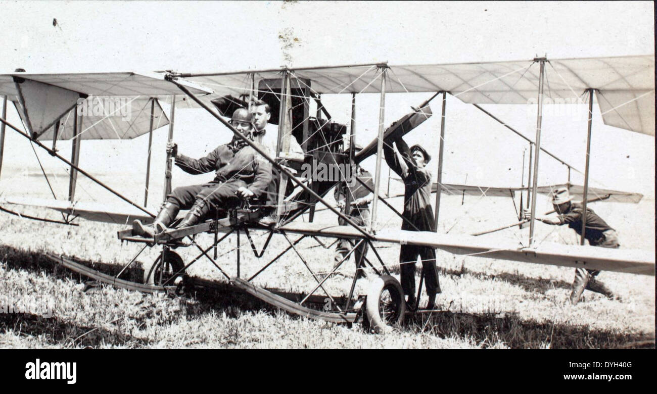 This image features a Curtiss barnstormer, piloted by Samuel Eaton, an ...