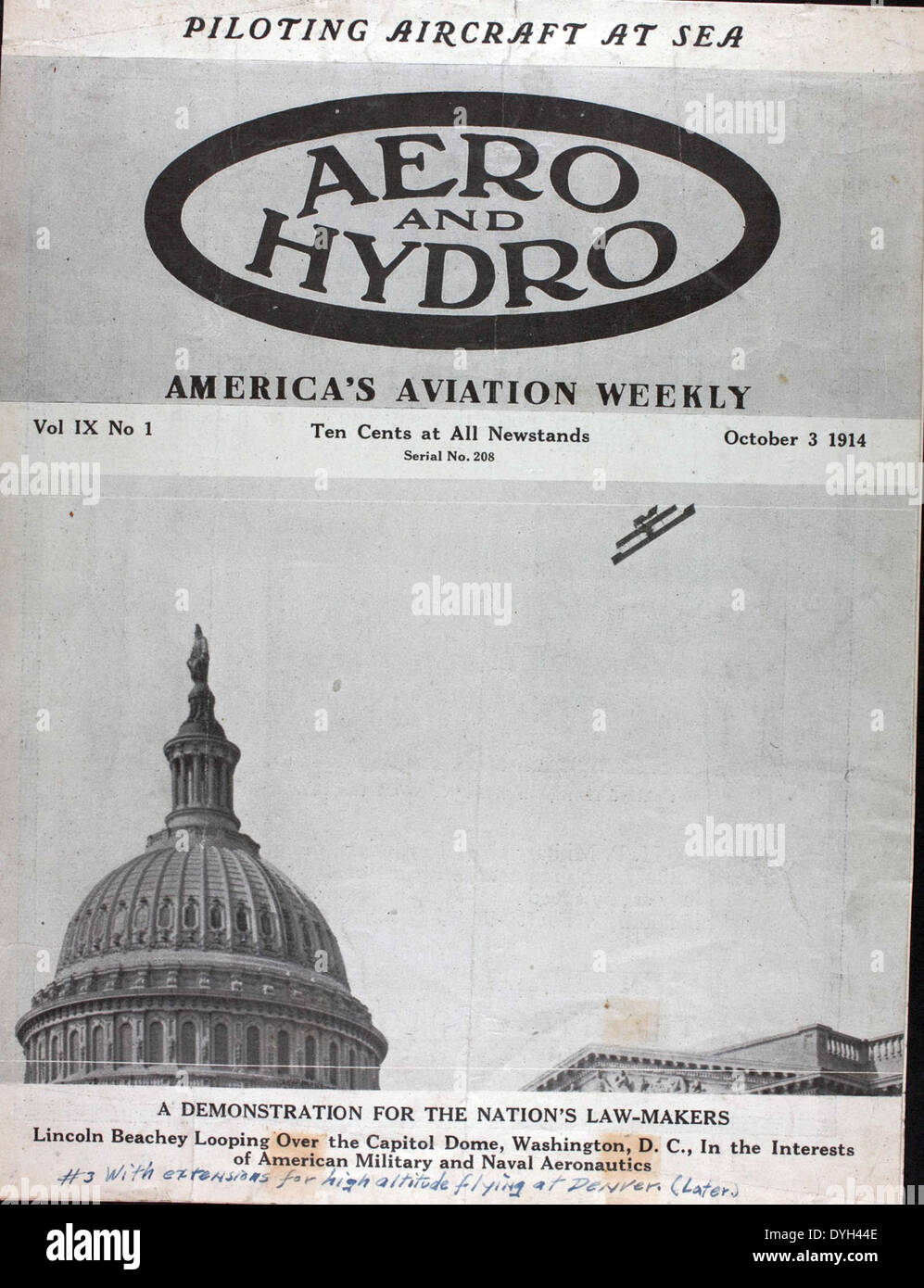 This photograph shows Warren Eaton, a barnstormer, alongside a Curtiss ...