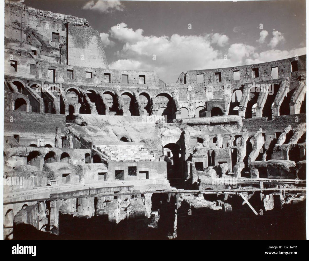 This photograph captures a B-24 Liberator aircraft during World War II ...