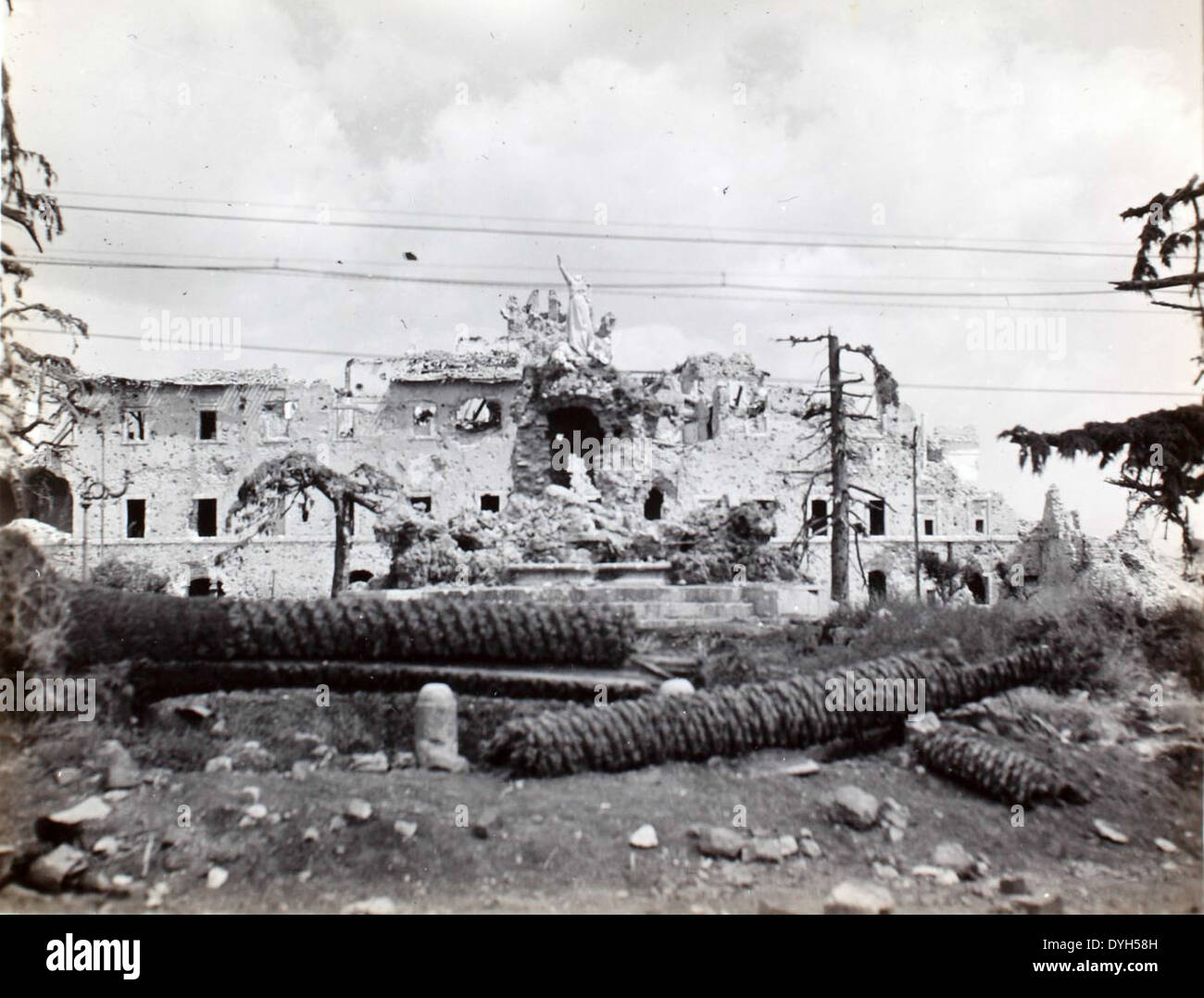 This photograph captures a B-24 Liberator aircraft during World War II ...