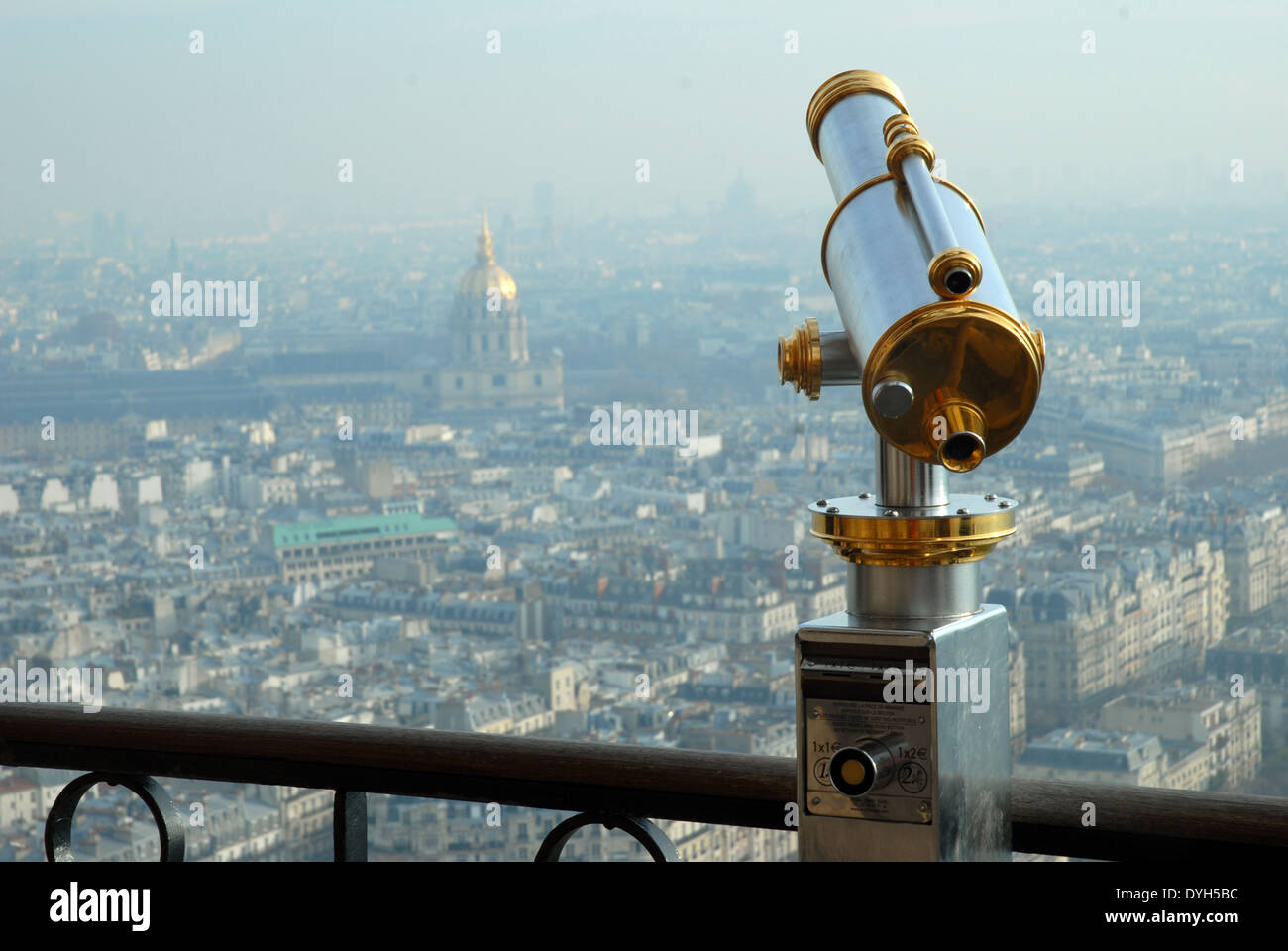 Telescope, Eiffel, Tower, Paris, France Stock Photo - Alamy