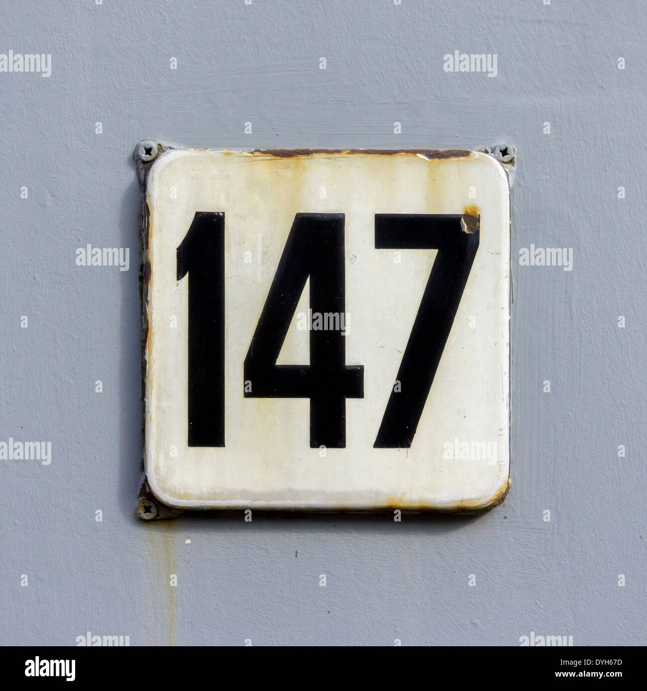Number 147 sign High Resolution Stock Photography and Images - Alamy