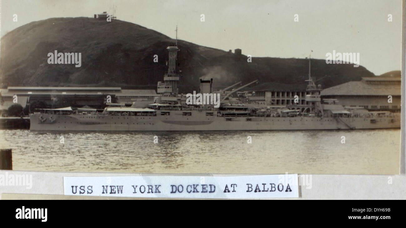 This photo, taken by Ralph Kreps, shows the USS New York (ACR-2) and ...