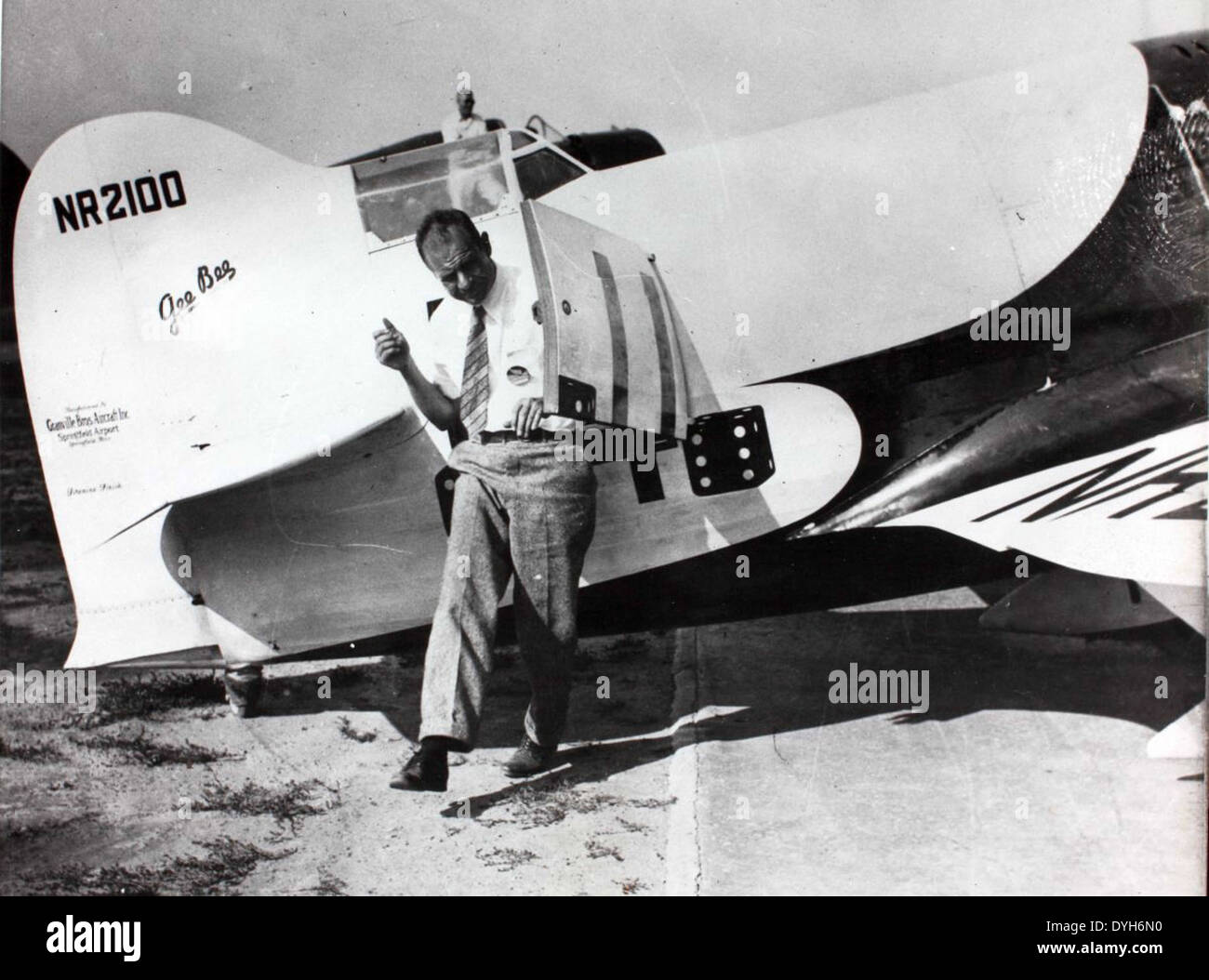 Jimmy Doolittle with the Gee Bee Model R-1 Super Sportster, an aircraft ...