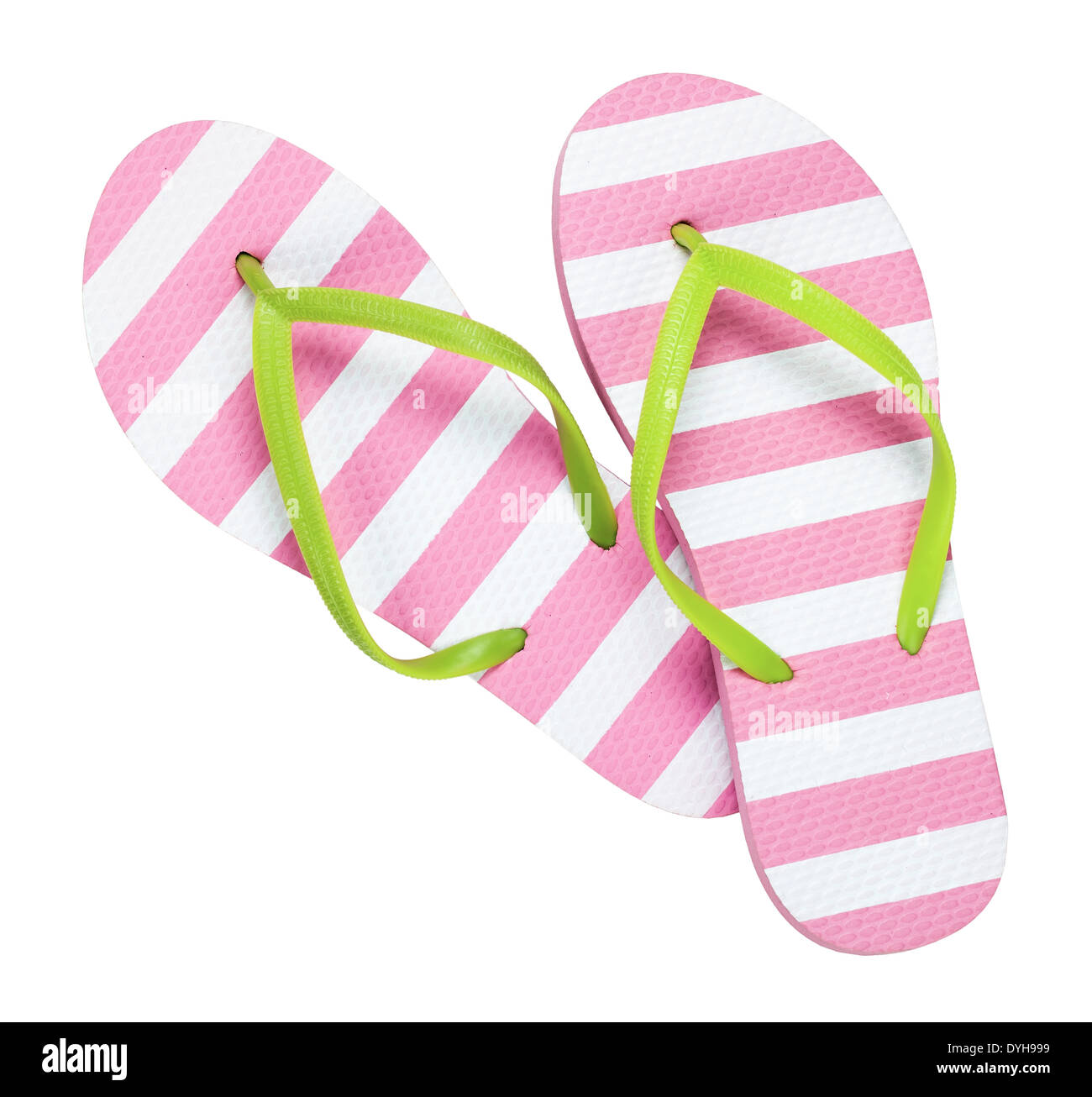 Flip flops isolated on white background. Top view Stock Photo - Alamy