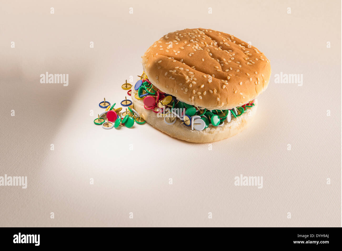 Fast food bread and pins Stock Photo - Alamy