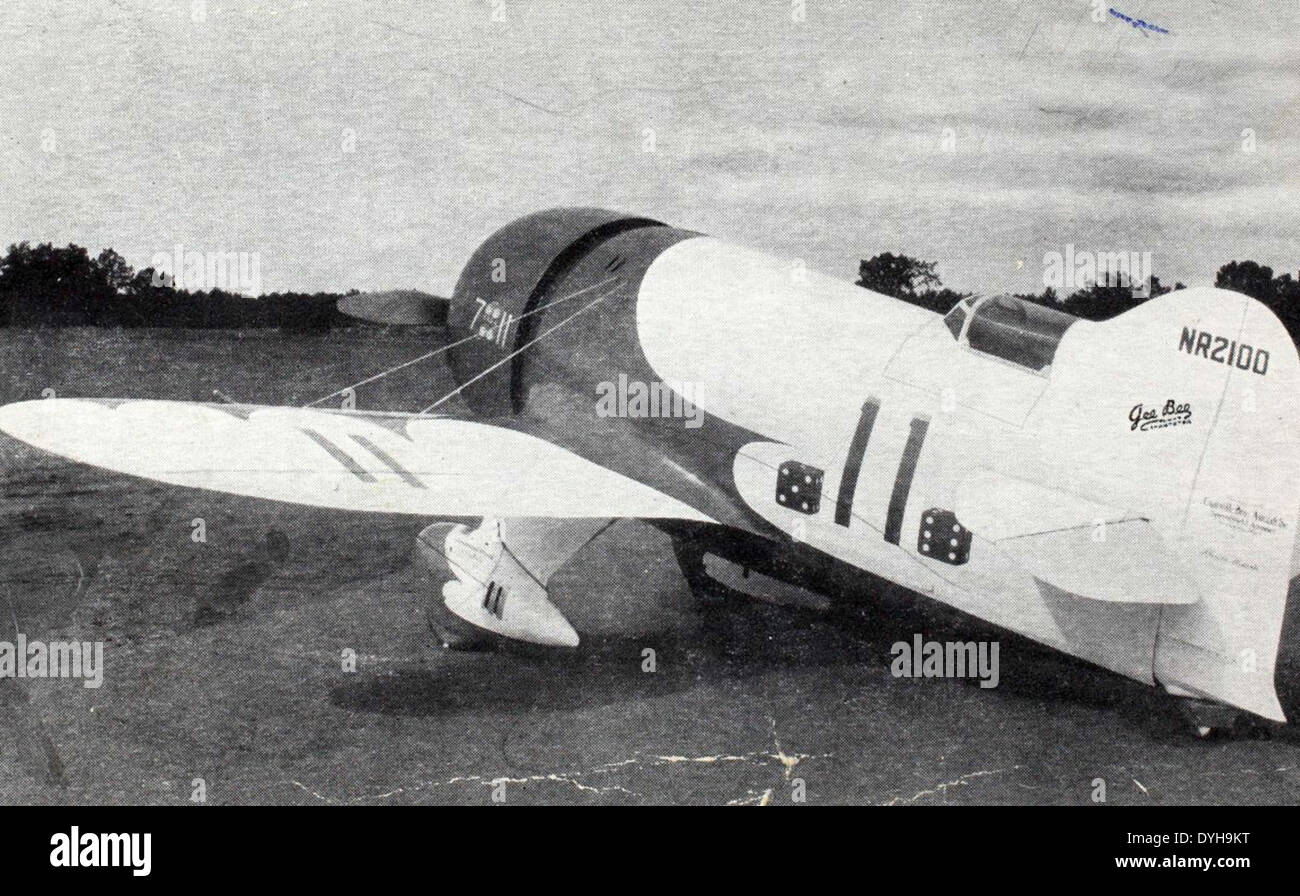 This image showcases the Gee Bee Model R, an iconic air racer designed ...