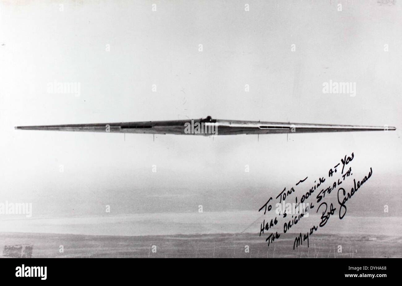 A photo from the Thomas Sefton Collection showing the Northrop YB-49, a ...
