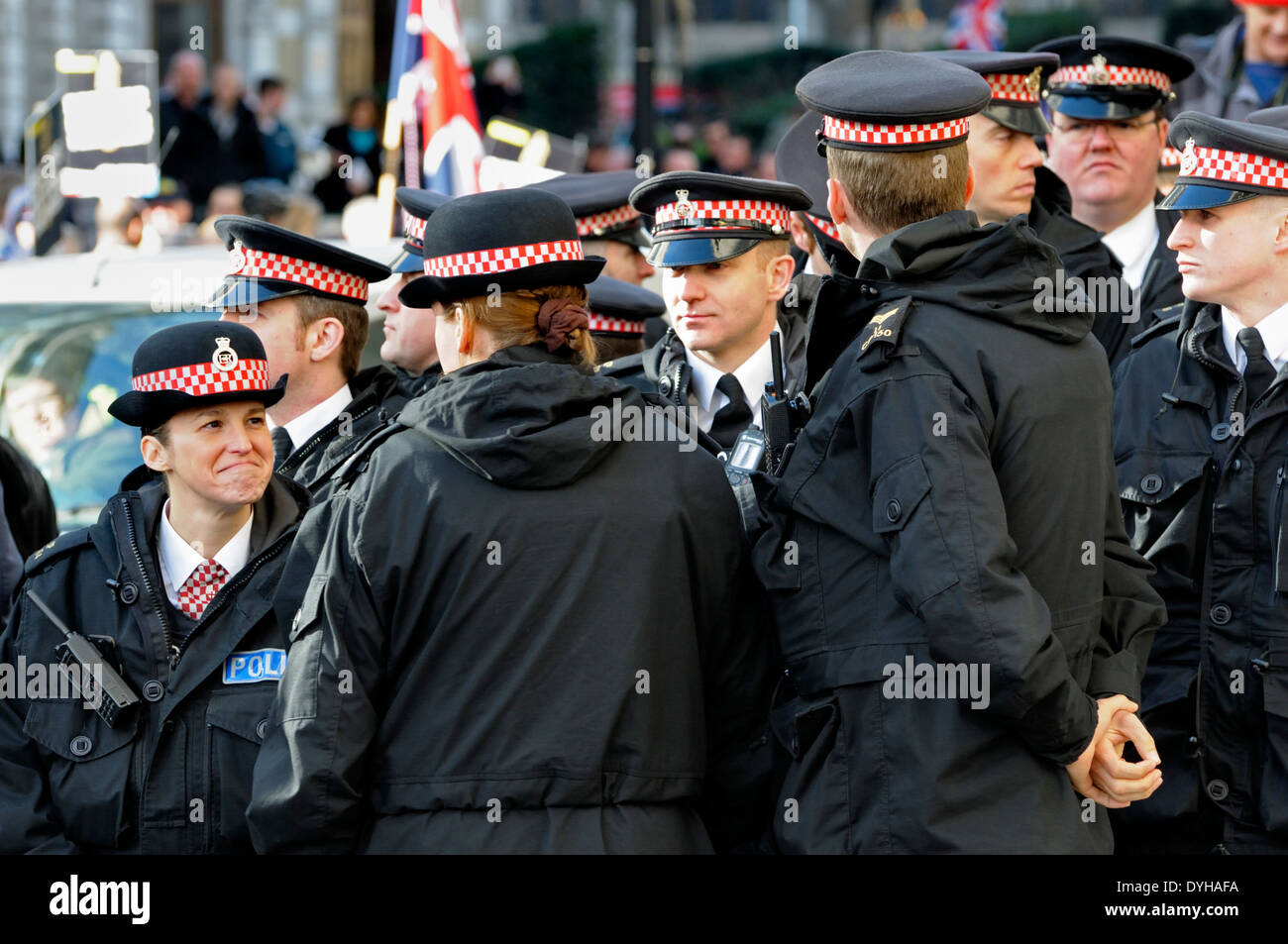 Female police officer policing demonstration hi-res stock photography ...