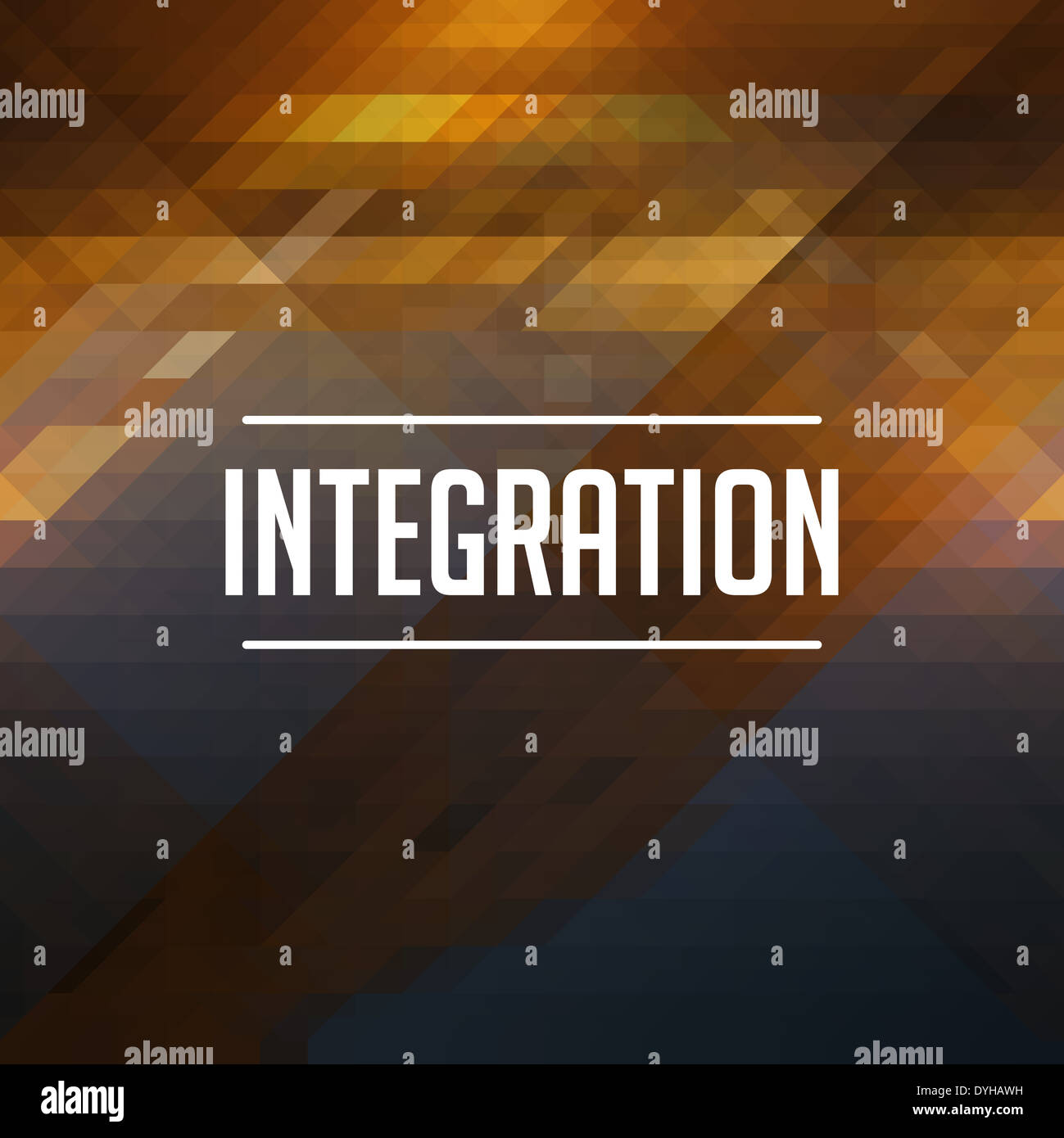 Integration Concept. Retro design. Hipster background made of triangles ...