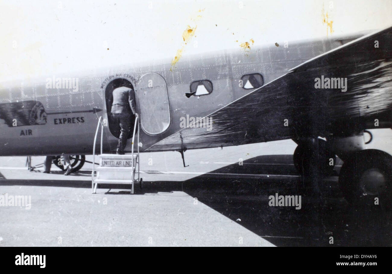 This image captures the Spirit of St. Louis aircraft, piloted by ...