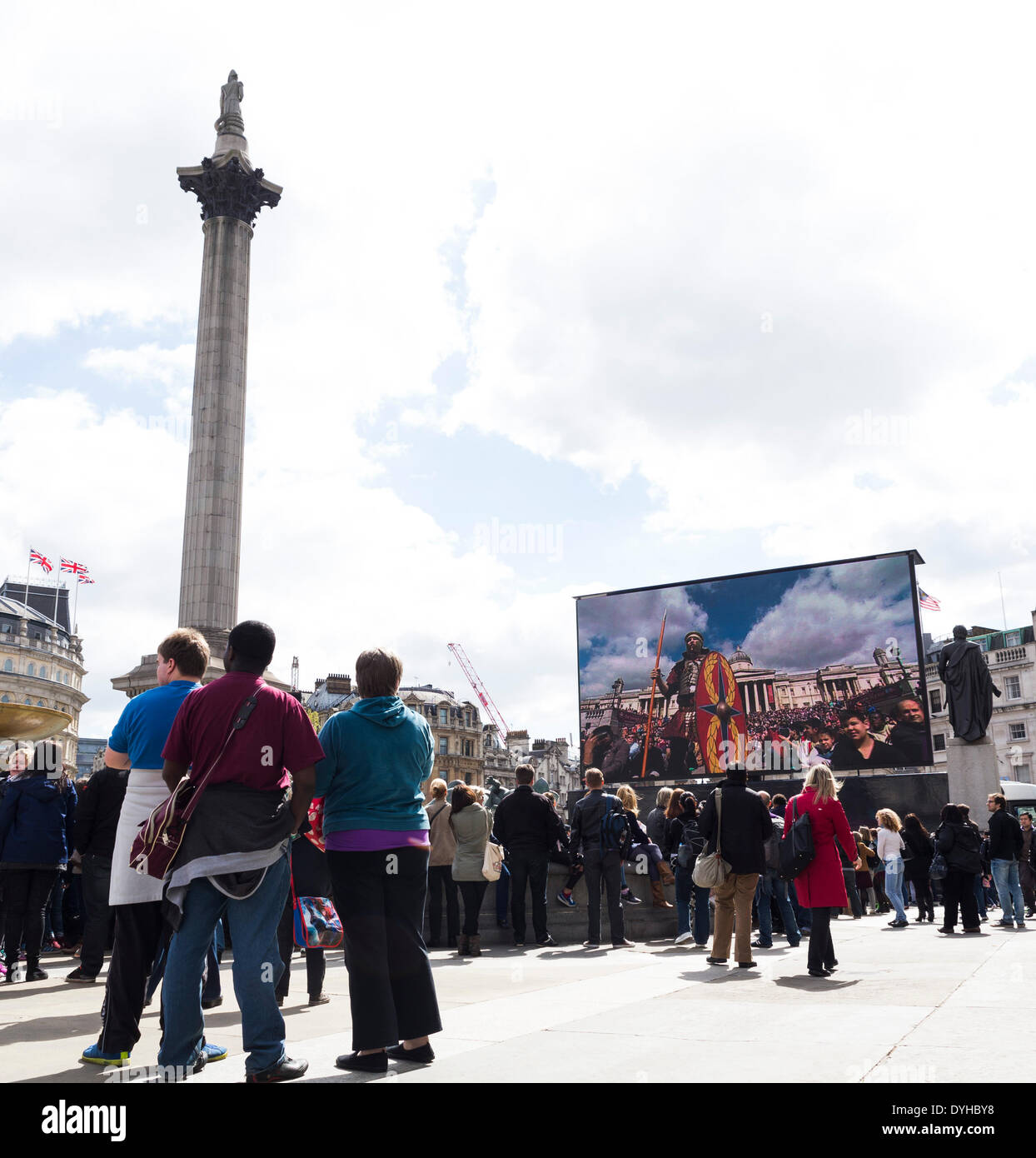 London, UK. 18th Apr, 2014. The passion of Jesus in Trafalgar Square is ...