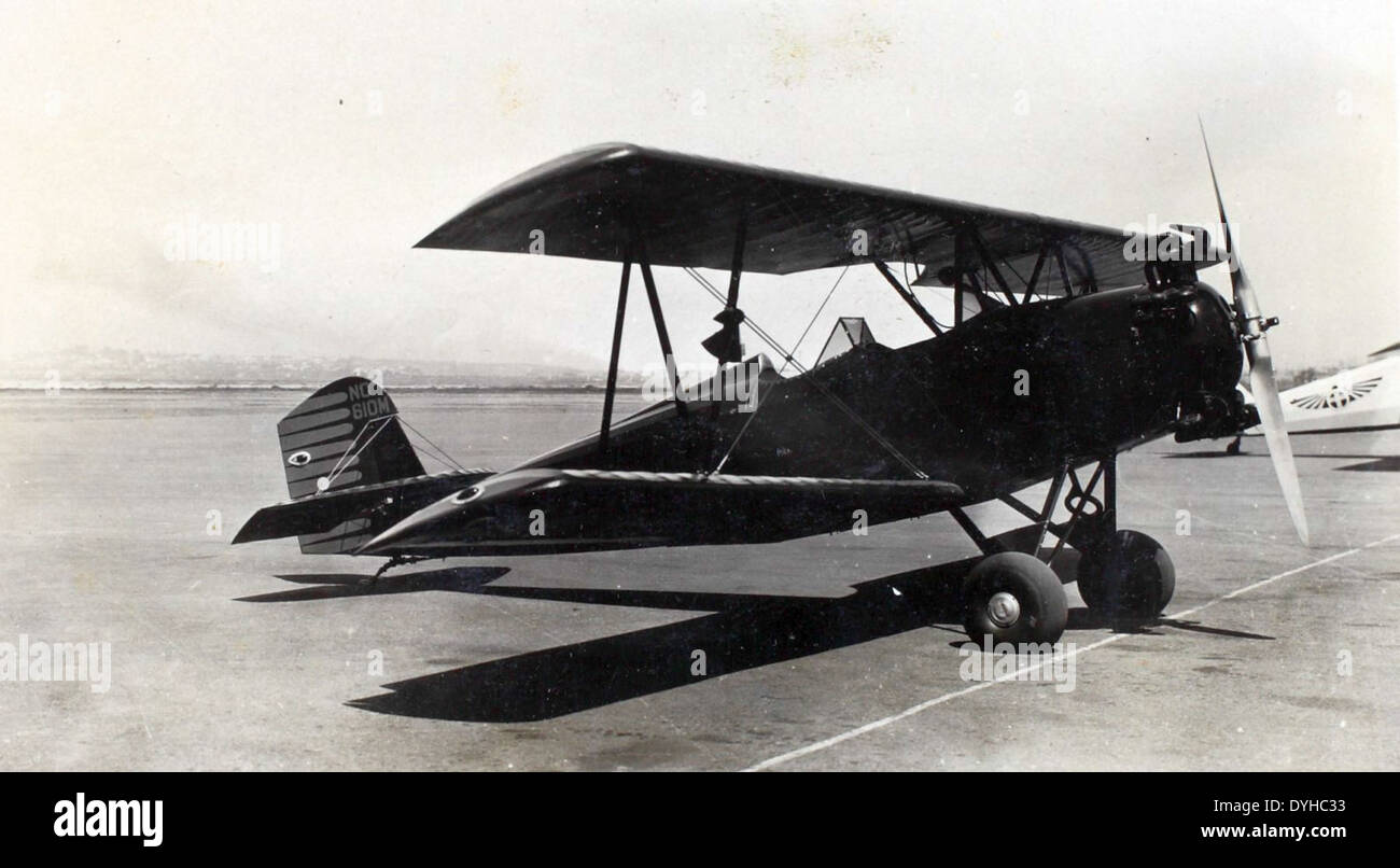 This image shows a Douglas biplane, NC610M, in San Diego, with ...