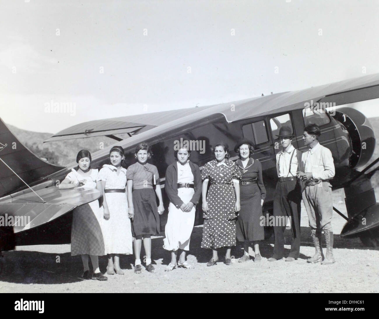 This photograph features the Spirit of St. Louis, the famous aircraft ...