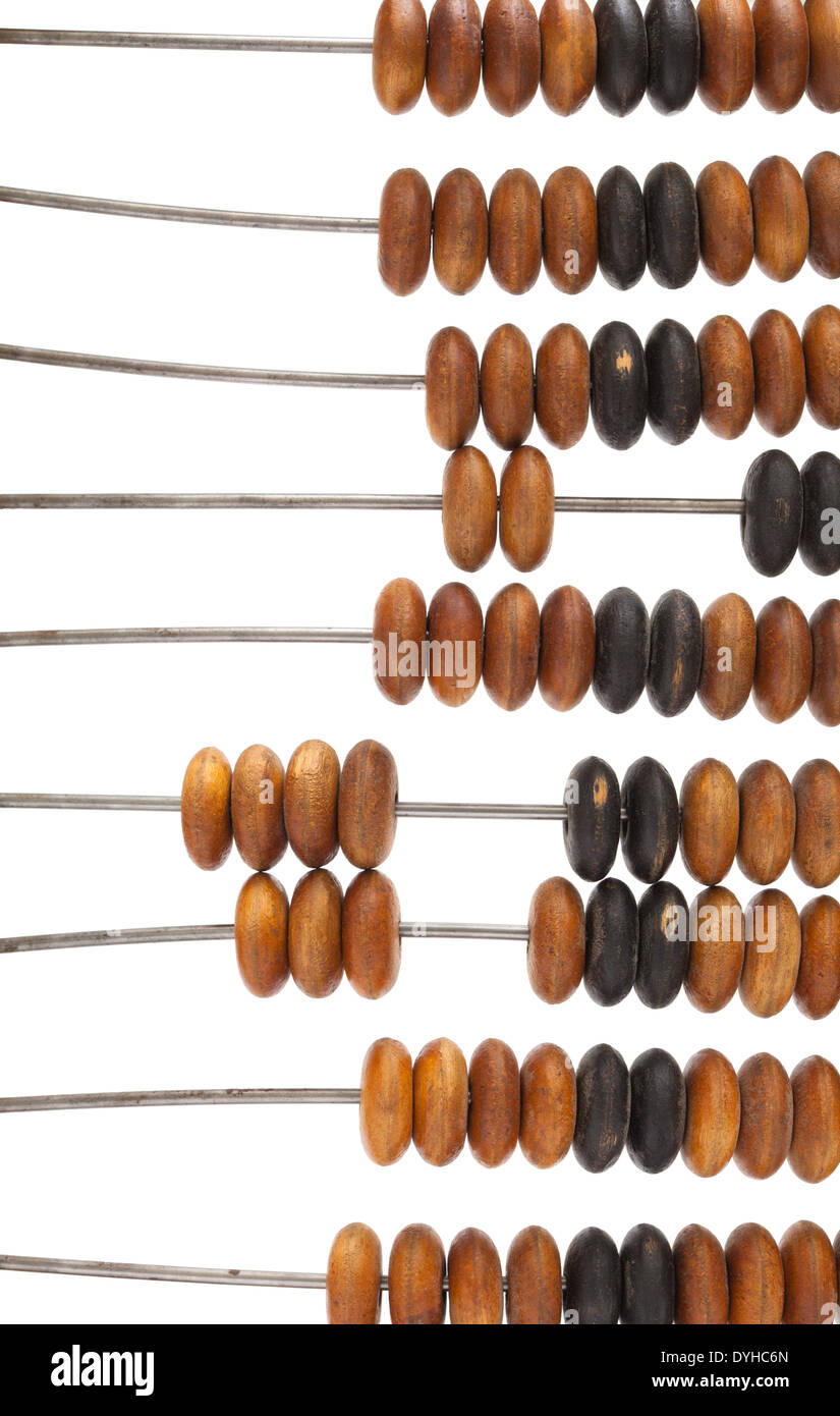 antique wooden abacus isolated on white Stock Photo - Alamy