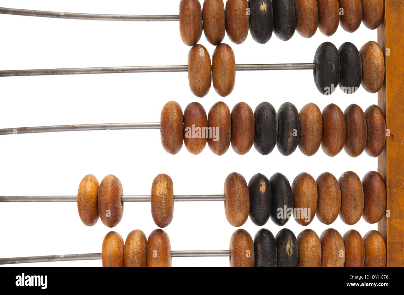 antique wooden abacus isolated on white Stock Photo - Alamy