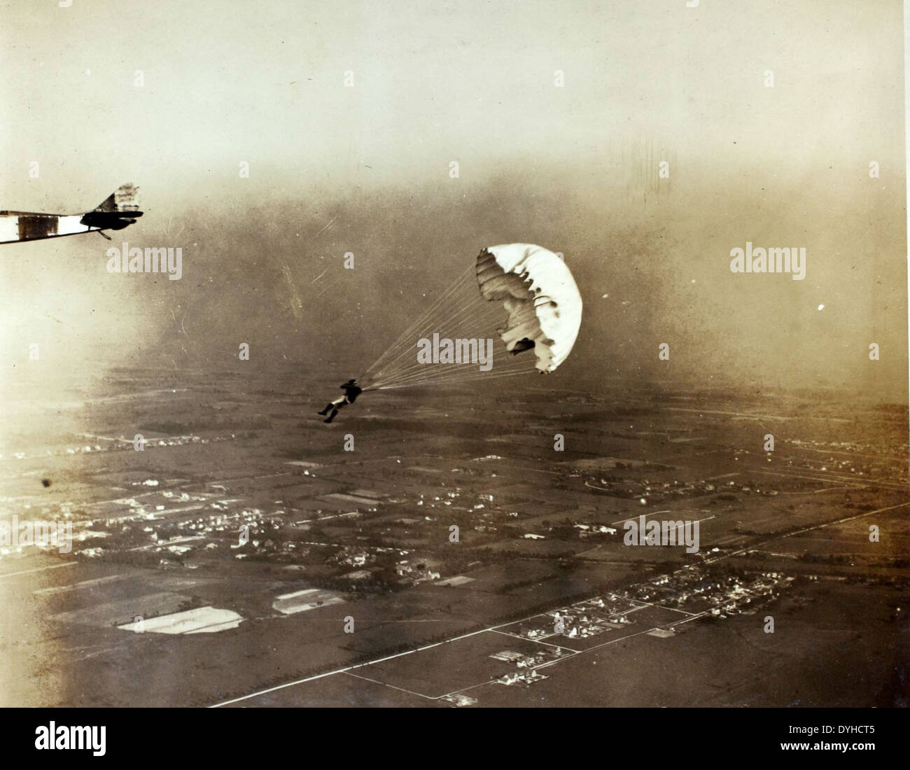 This image from the Carter Buton Album features a barnstormer aircraft ...