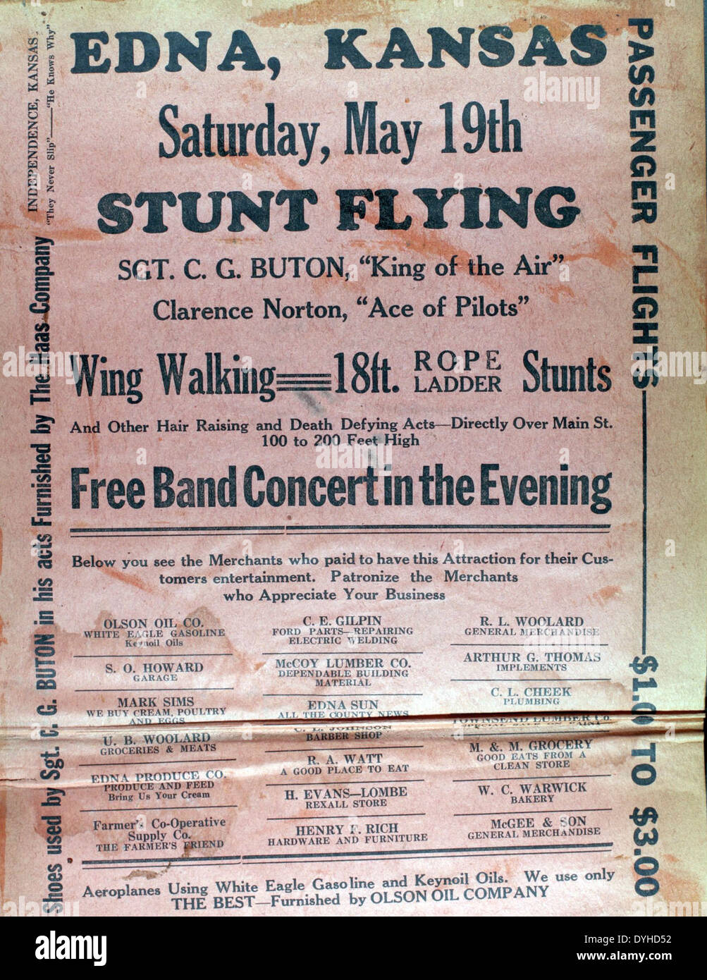 Wing walking 1920s hi-res stock photography and images - Alamy