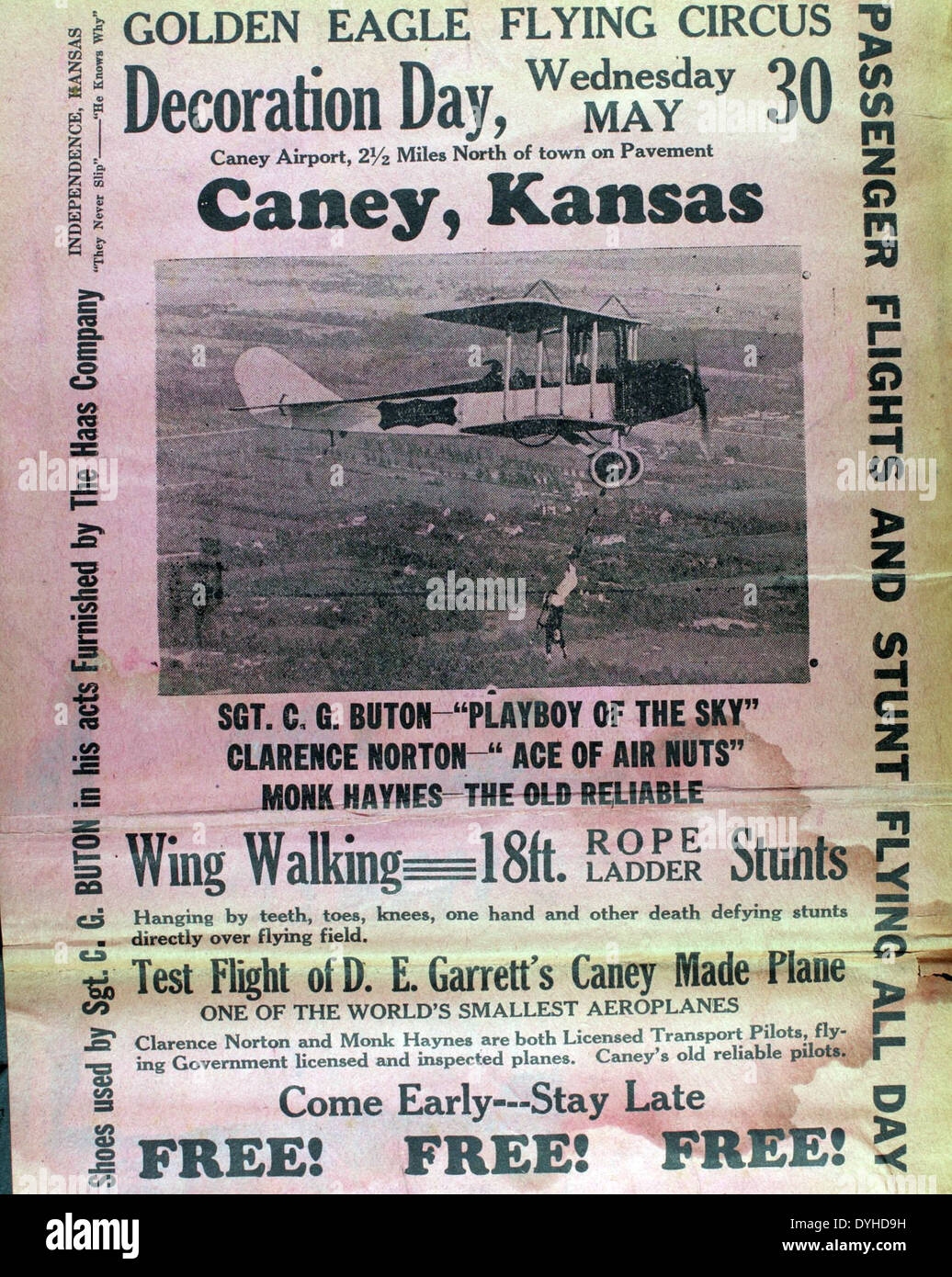 This photo from the Carter Buton album shows a barnstormer in action ...