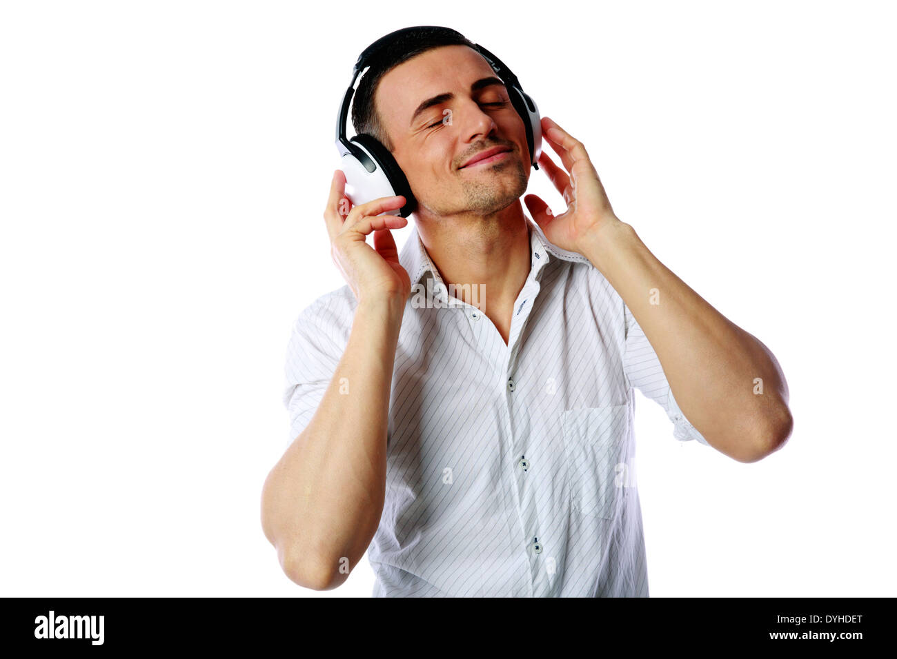 Guy Listening To Earbuds