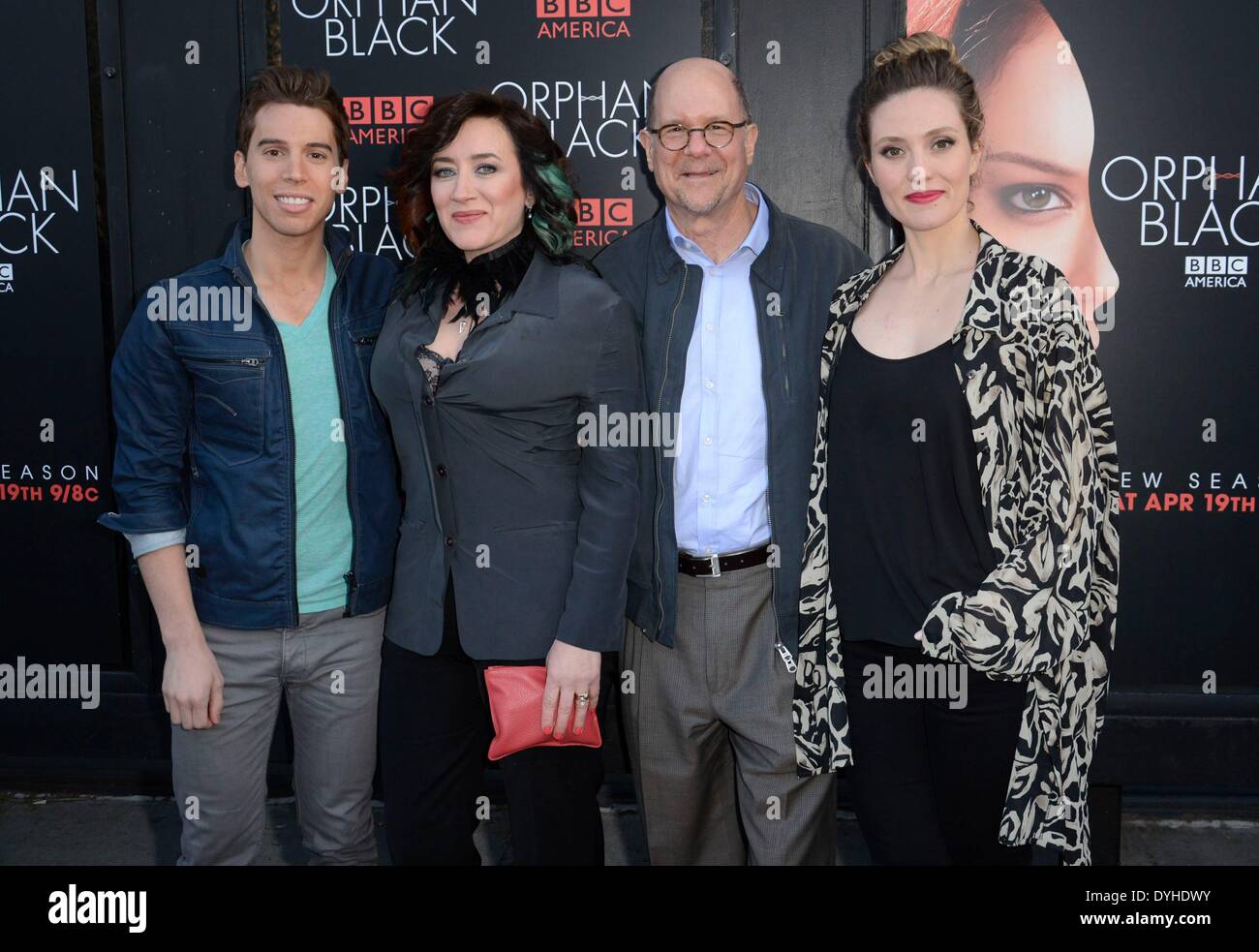 New York, NY, USA. 17th Apr, 2014. Jordan Gavaris, Maria Doyle Kennedy ...
