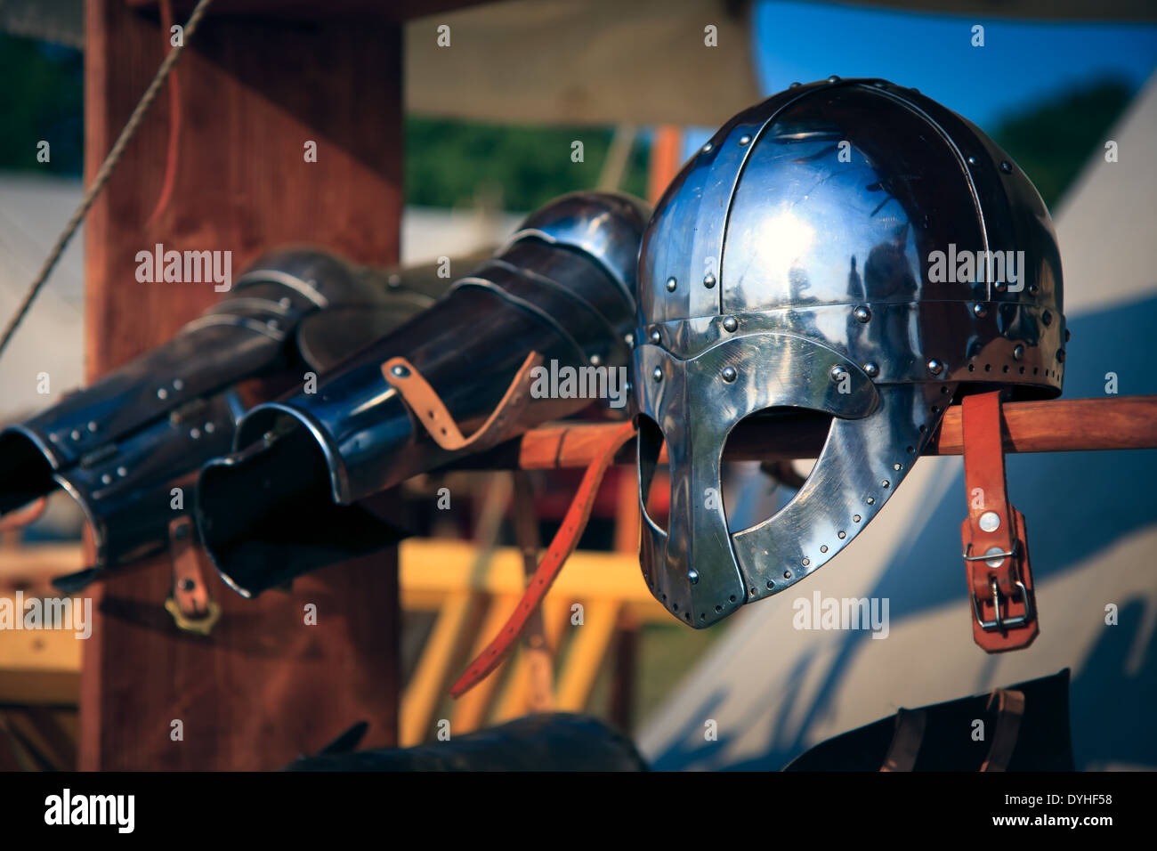 Knights helmet hi-res stock photography and images - Alamy
