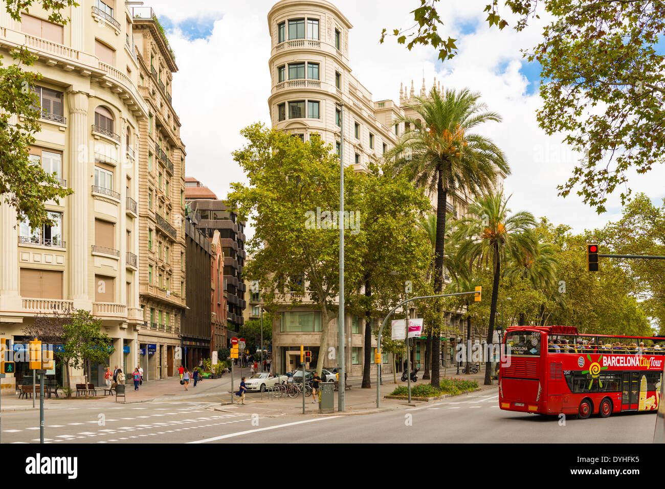 Barcelona, Spain - October 6,, 2013: View at Buildings facade of great ...