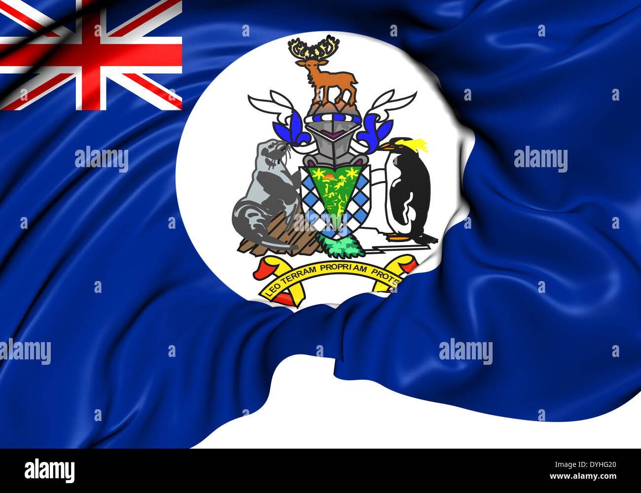 Flag of South Georgia and the South Sandwich Islands (1992-1999). Close ...