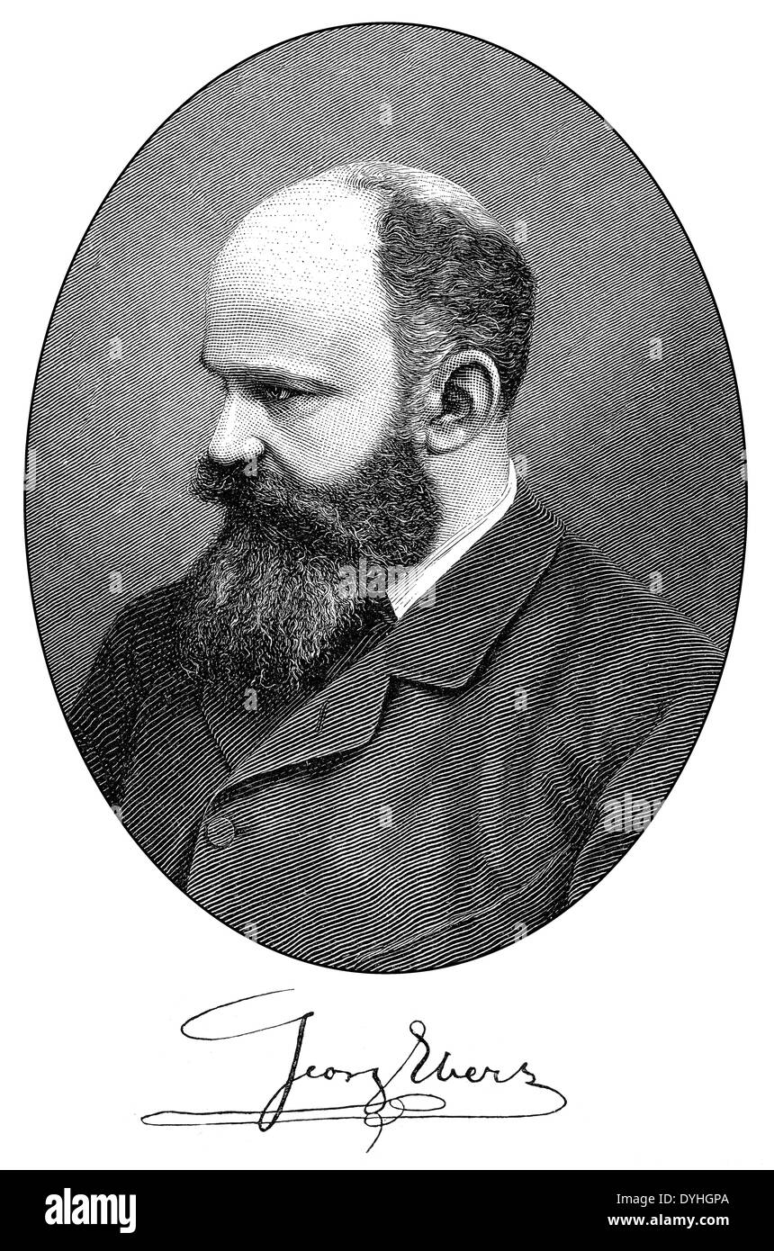 Portrait of Georg Moritz Ebers, 1837 - 1898, German Egyptologist and ...