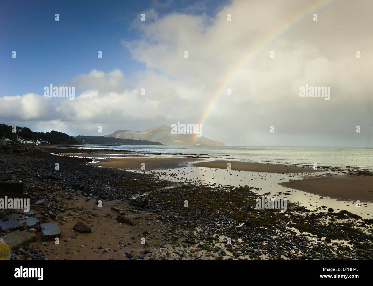 whiting bay & holy island arran with rainbow Stock Photo - Alamy