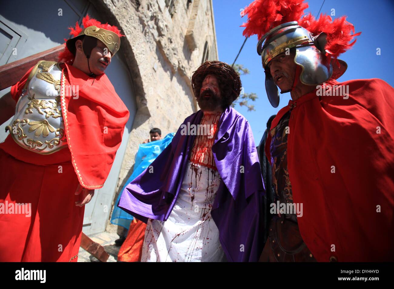 Jerusalem, Jerusalem, Palestine. 18th Apr, 2014. Christian Orthodox ...