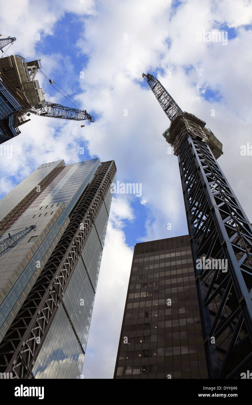 Construction in The Leadenhall area of the City, London EC3, England ...
