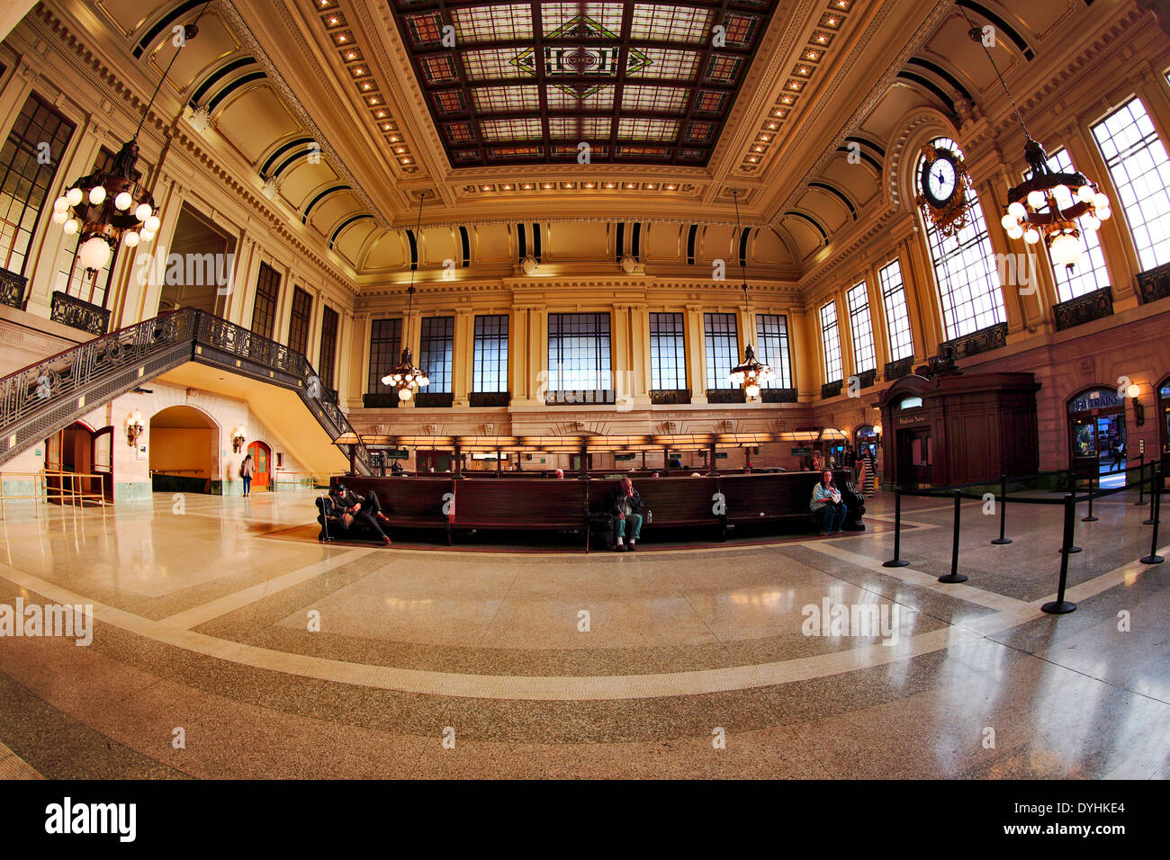 Waiting room Hoboken New Jersey transportation terminal Stock Photo - Alamy